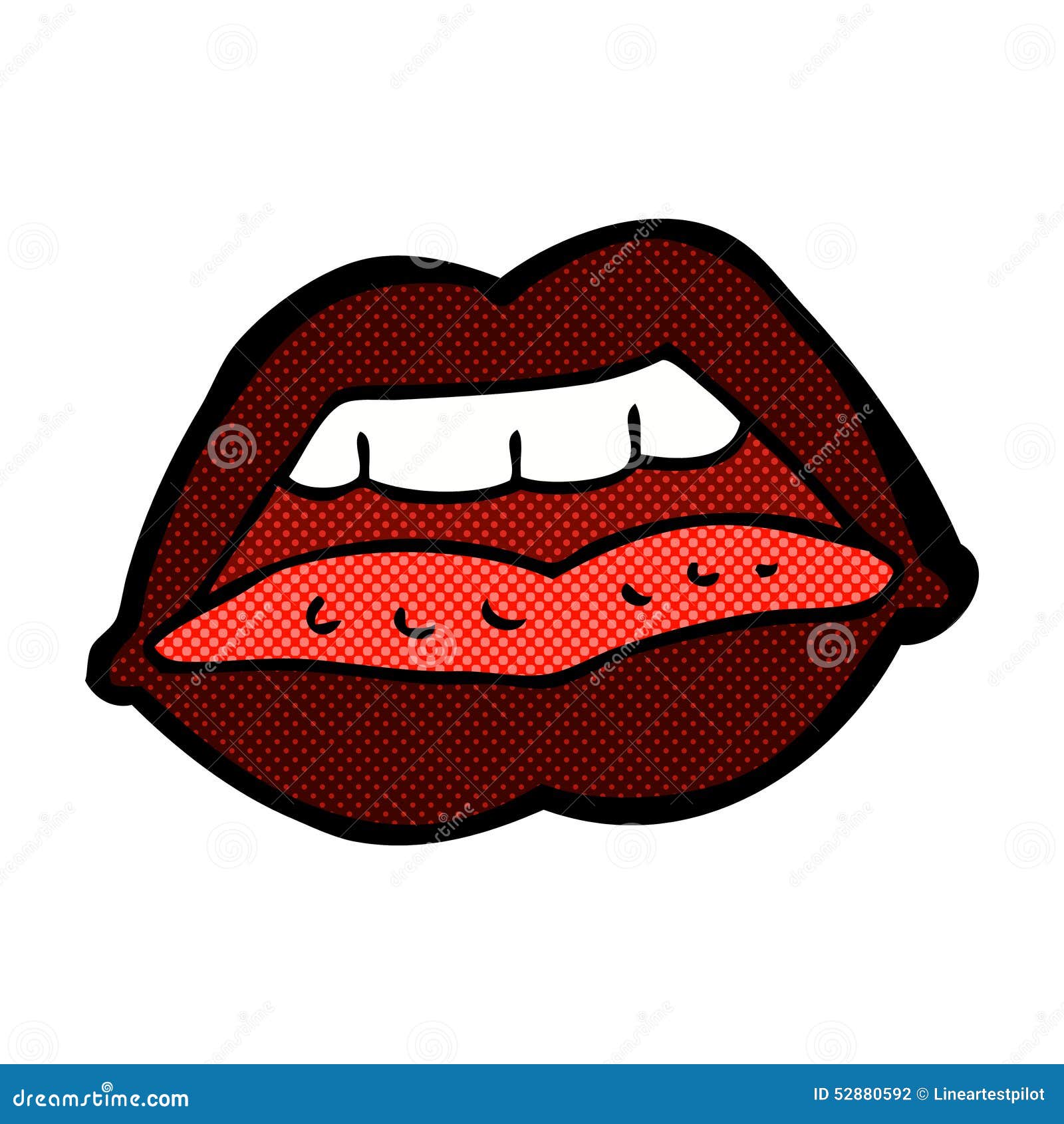 Comic cartoon lips symbol stock illustration. Illustration of silly ...