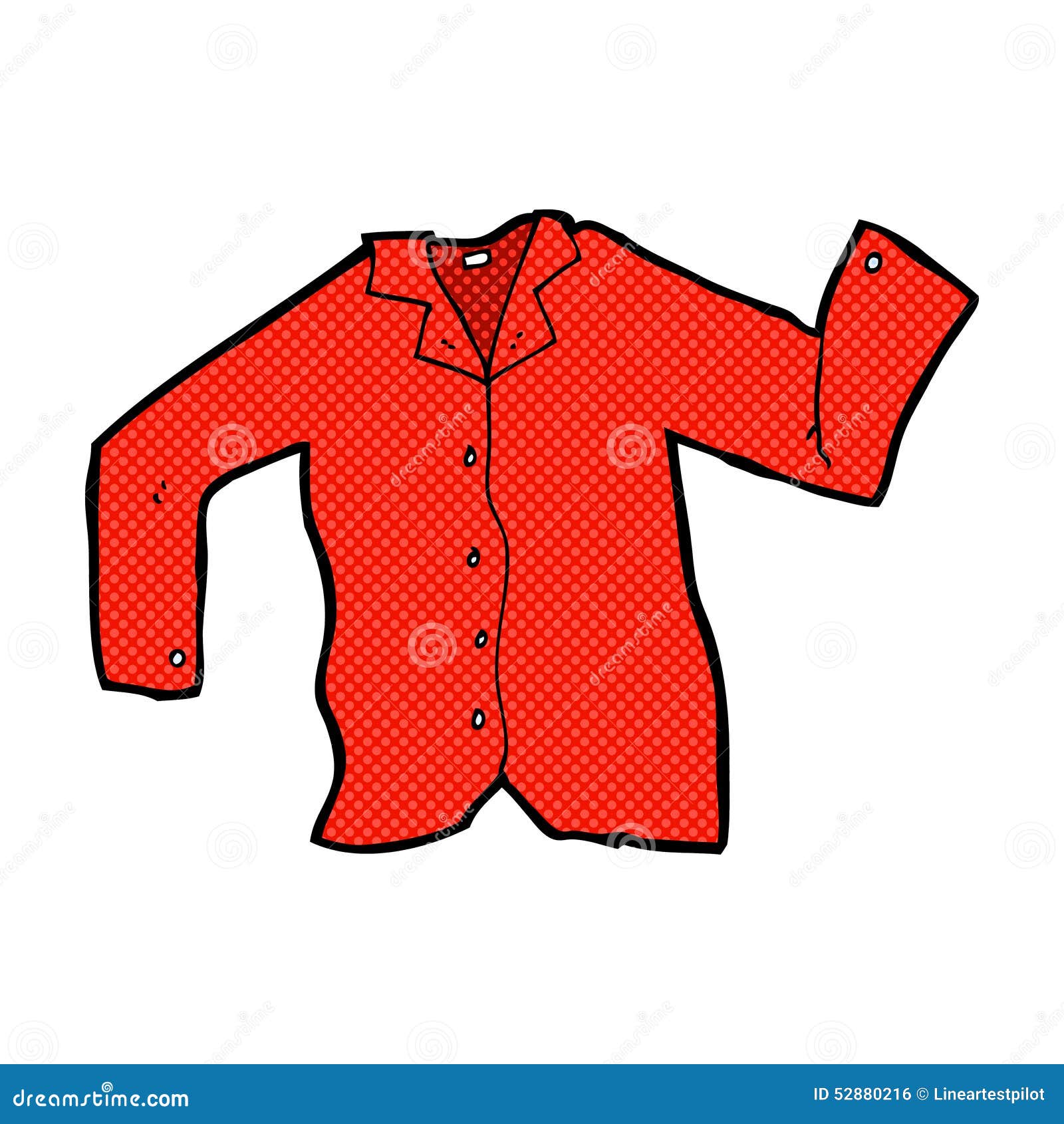 Comic cartoon shirt stock illustration. Illustration of hand - 52880216