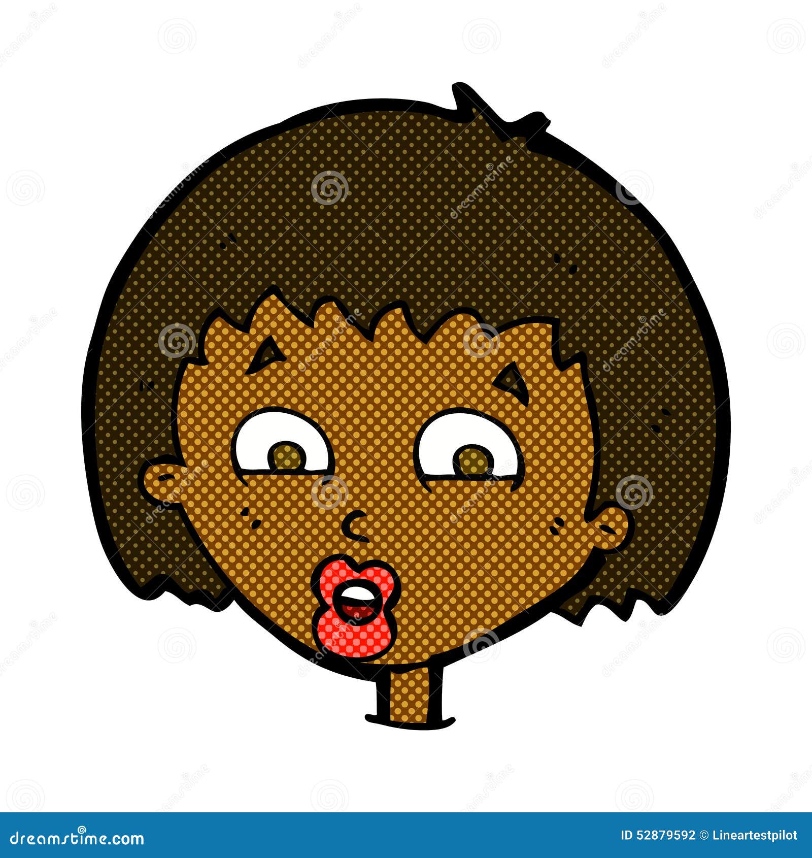 Comic Cartoon Shocked Expression Stock Illustration - Illustration of ...