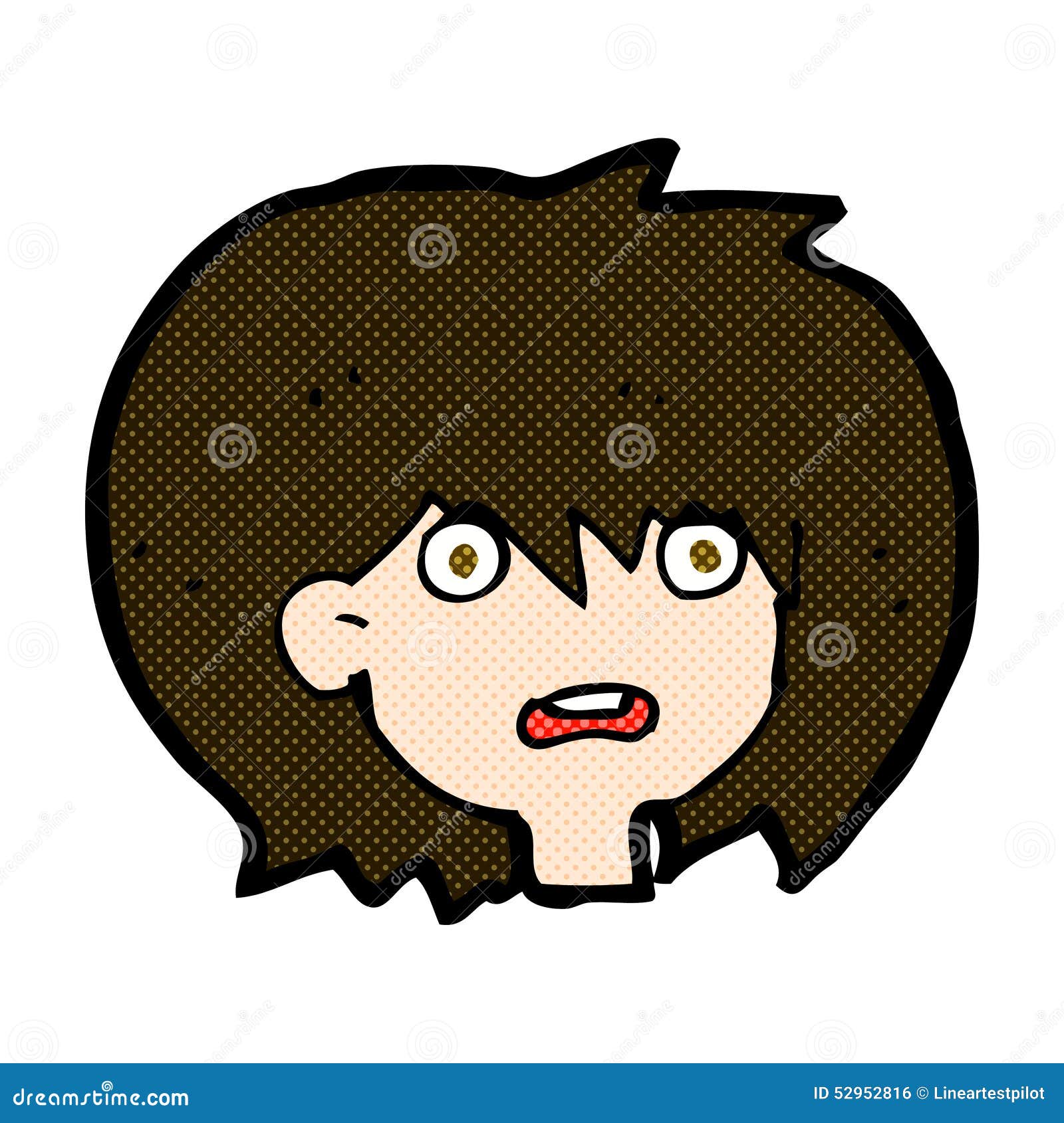 Comic Cartoon Shocked Expression Stock Illustration - Illustration of ...