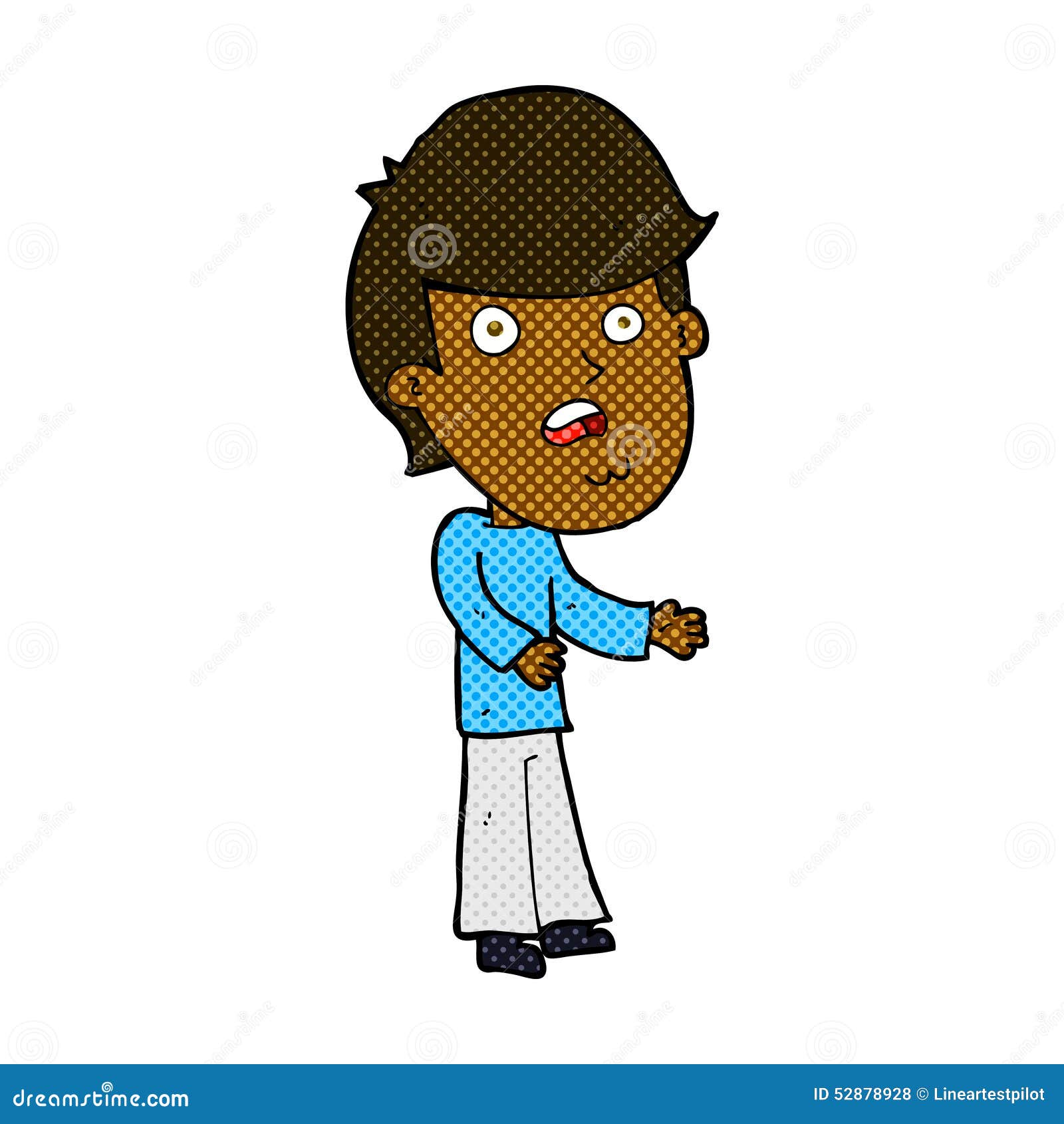 Comic cartoon shocked man stock illustration. Illustration of style ...