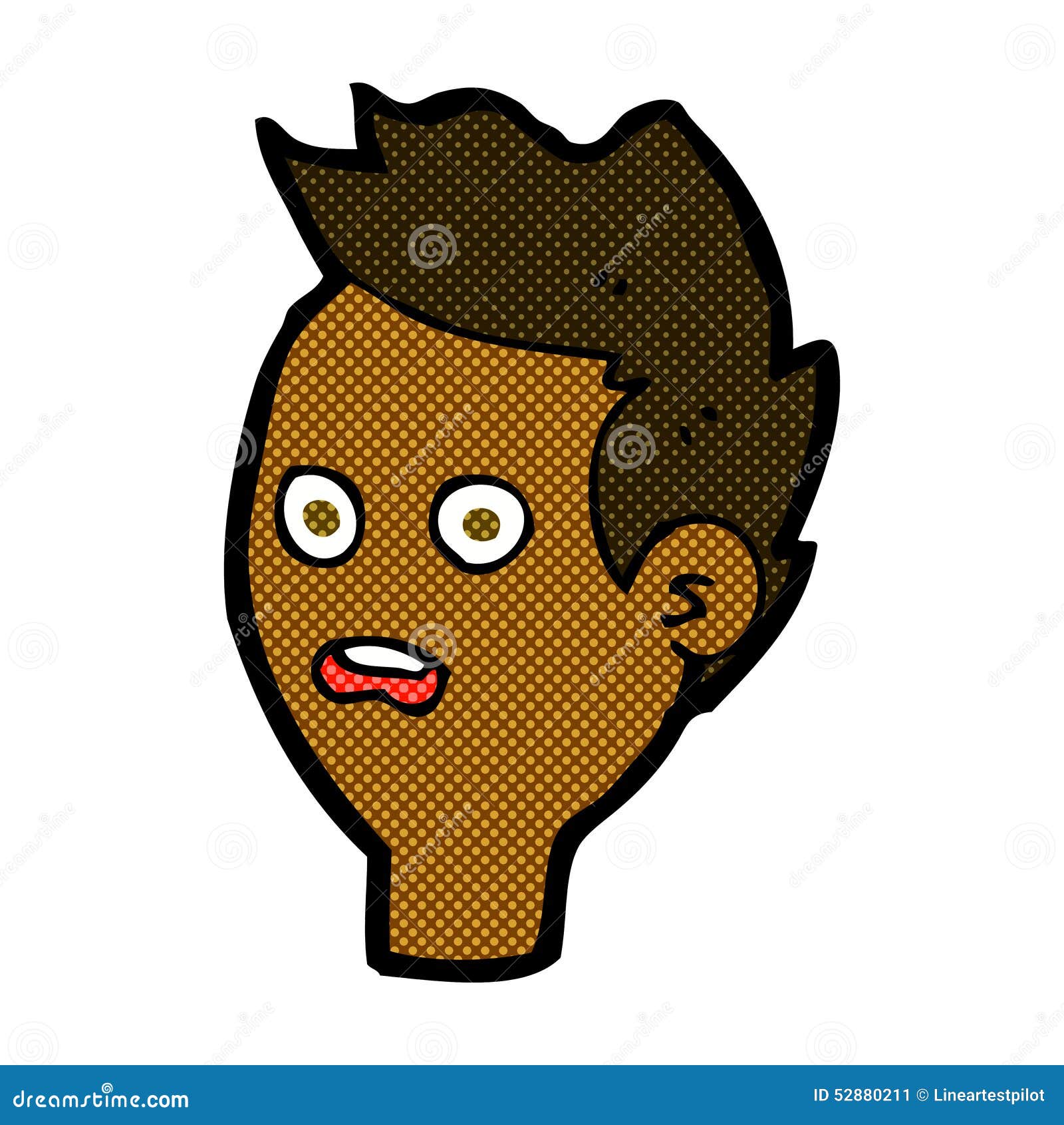 Comic cartoon shocked man stock illustration. Illustration of cartoon ...