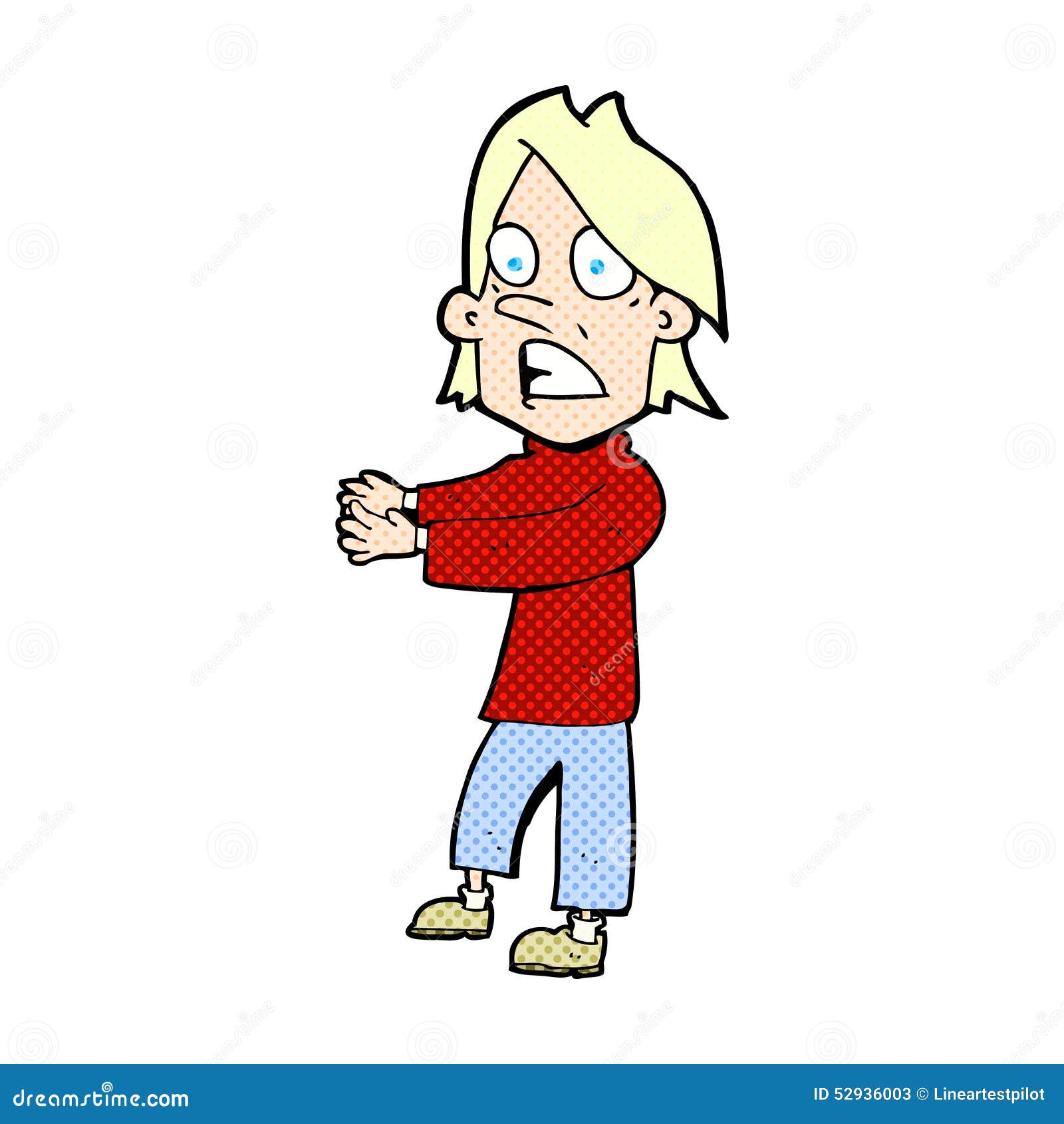 Comic cartoon shocked man stock illustration. Illustration of surprised ...