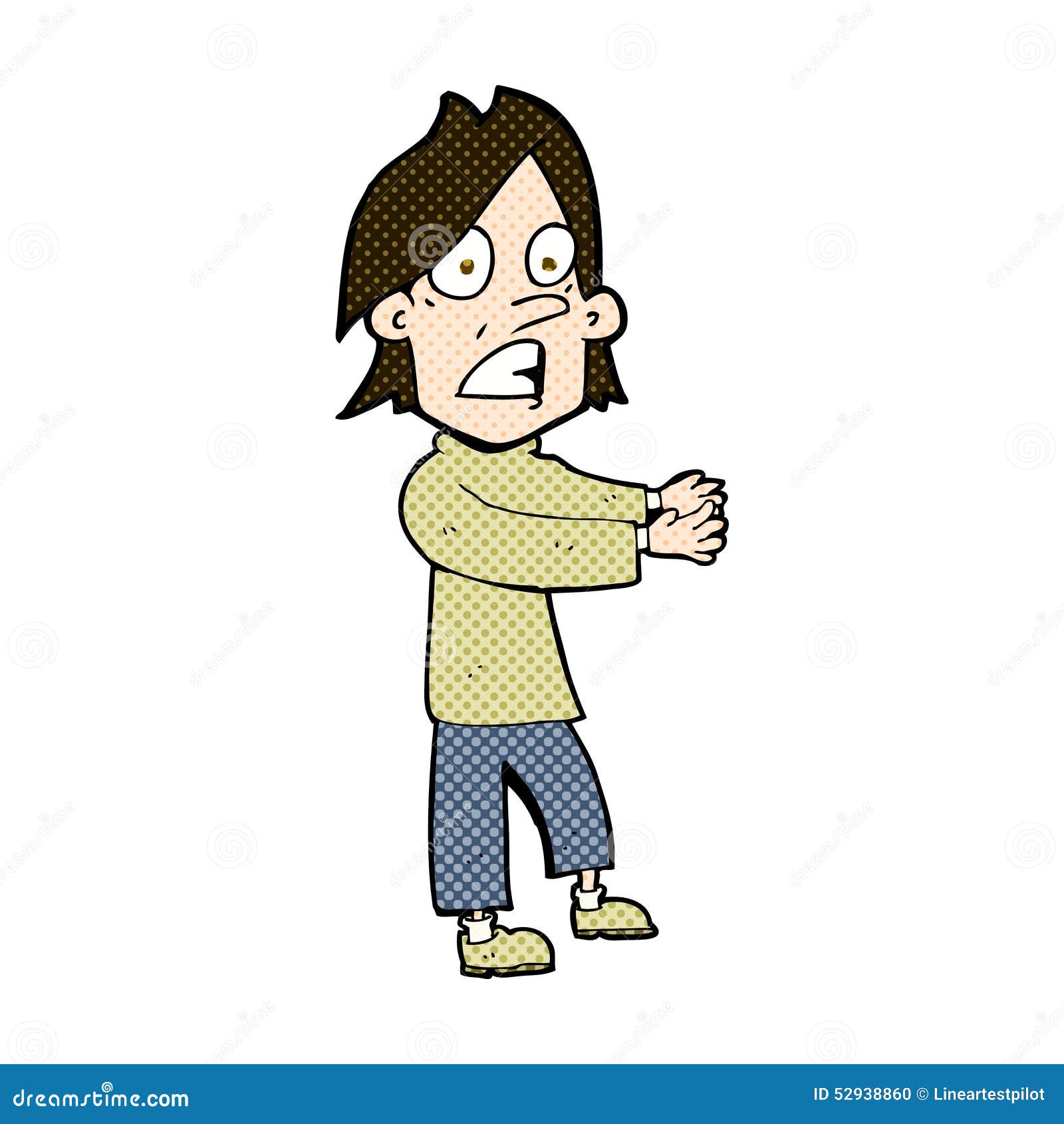 Comic cartoon shocked man stock illustration. Illustration of clip ...