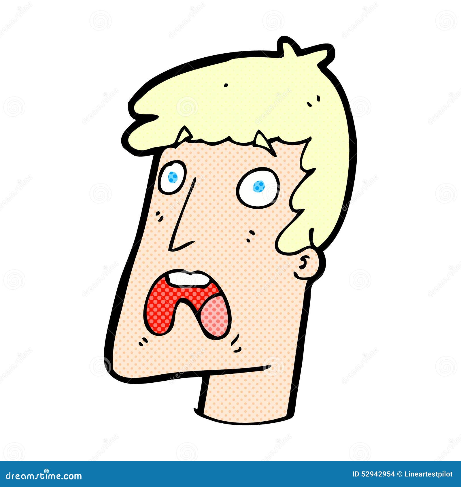 Comic cartoon shocked man stock illustration. Illustration of clip ...