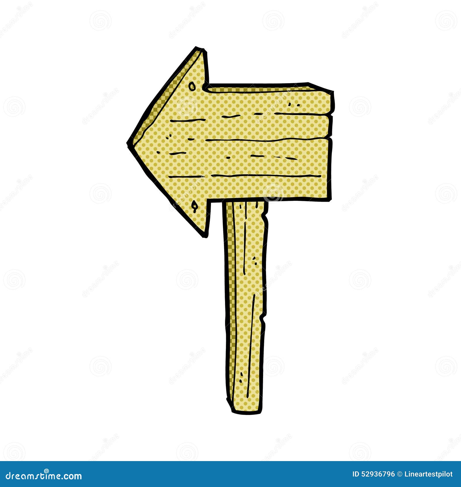 Comic cartoon sign post stock illustration. Illustration of funny ...