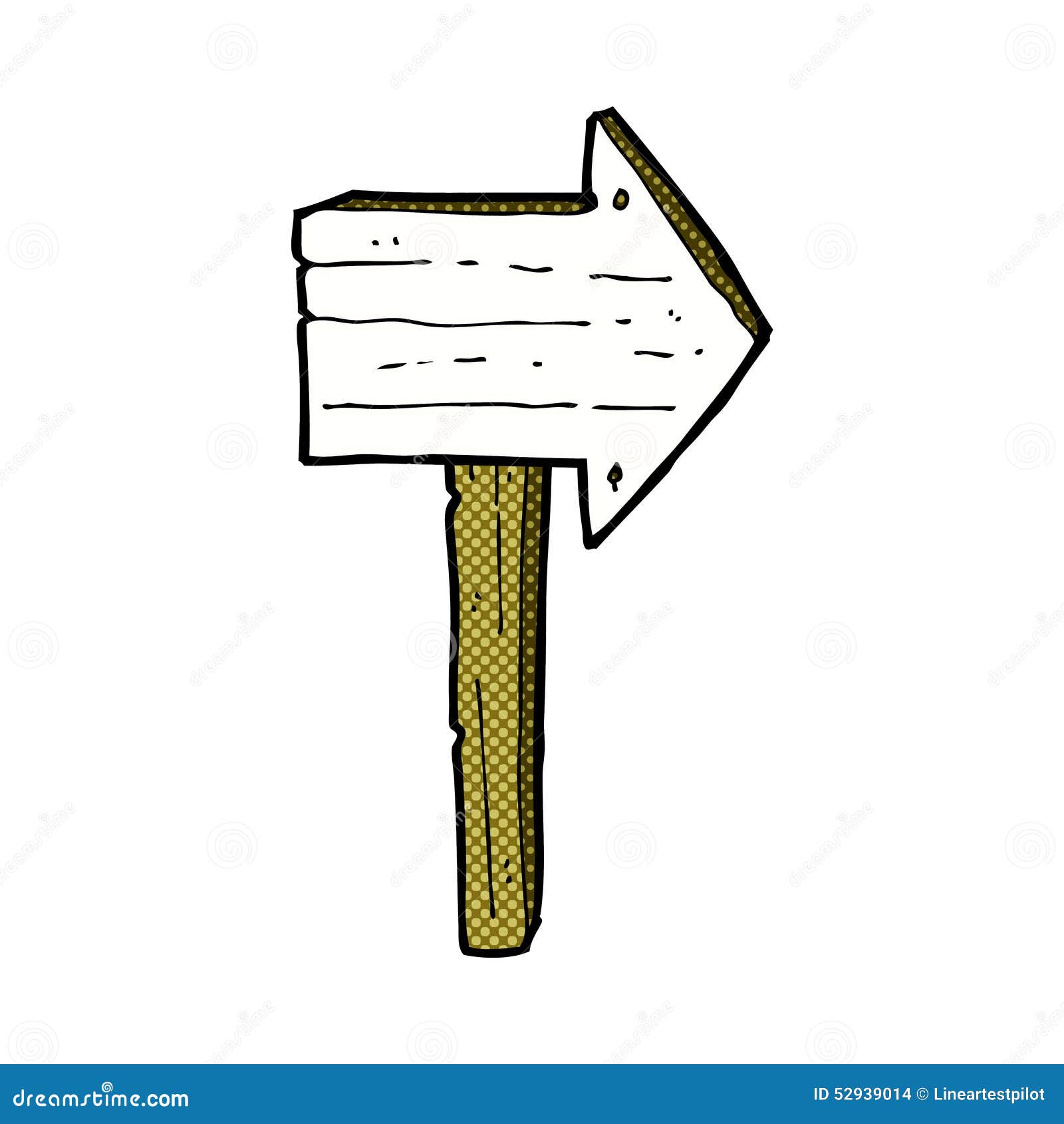 Comic cartoon sign post stock illustration. Illustration of funny ...