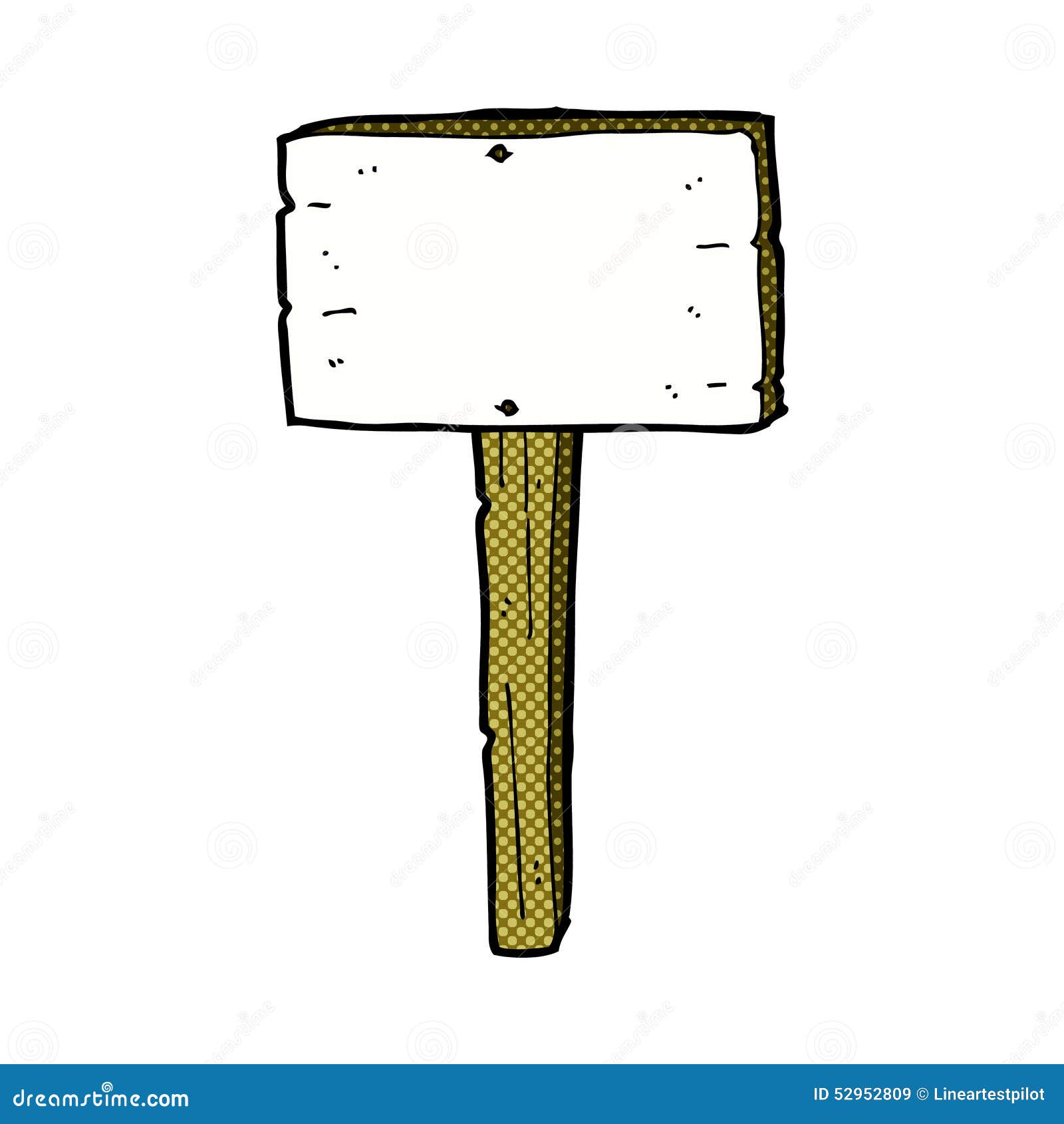 Comic cartoon sign post stock illustration. Illustration of quirky ...