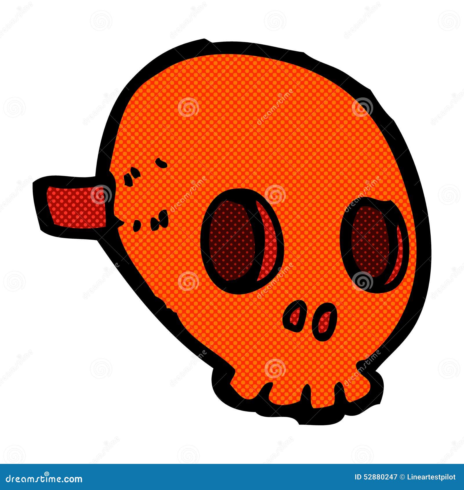 Comic cartoon skull mask stock illustration. Illustration of character ...