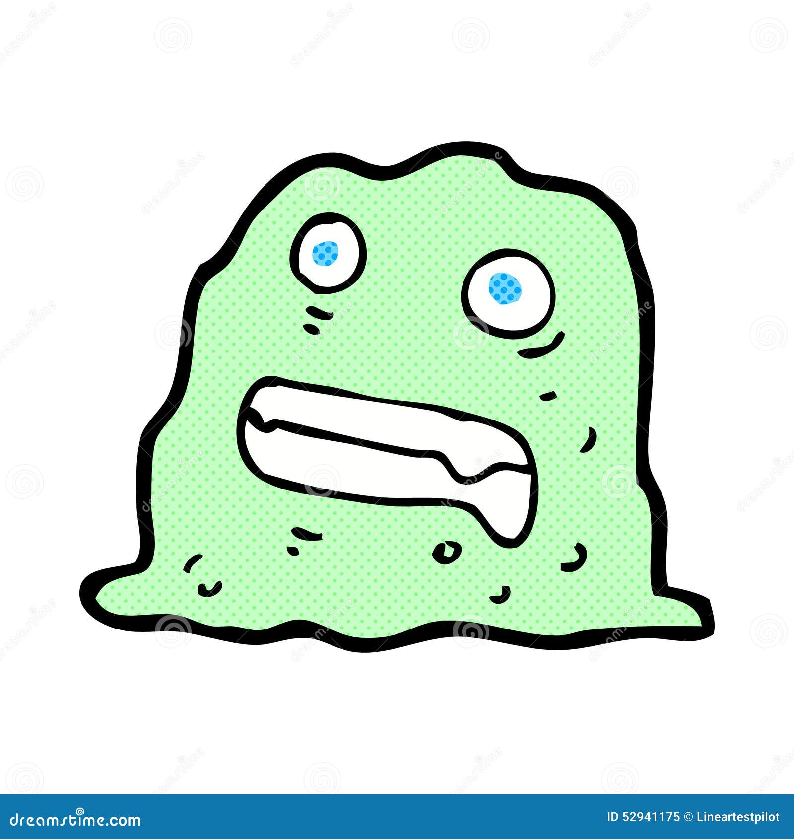 Comic Cartoon Slime Creature Stock Illustration - Illustration of drawn ...