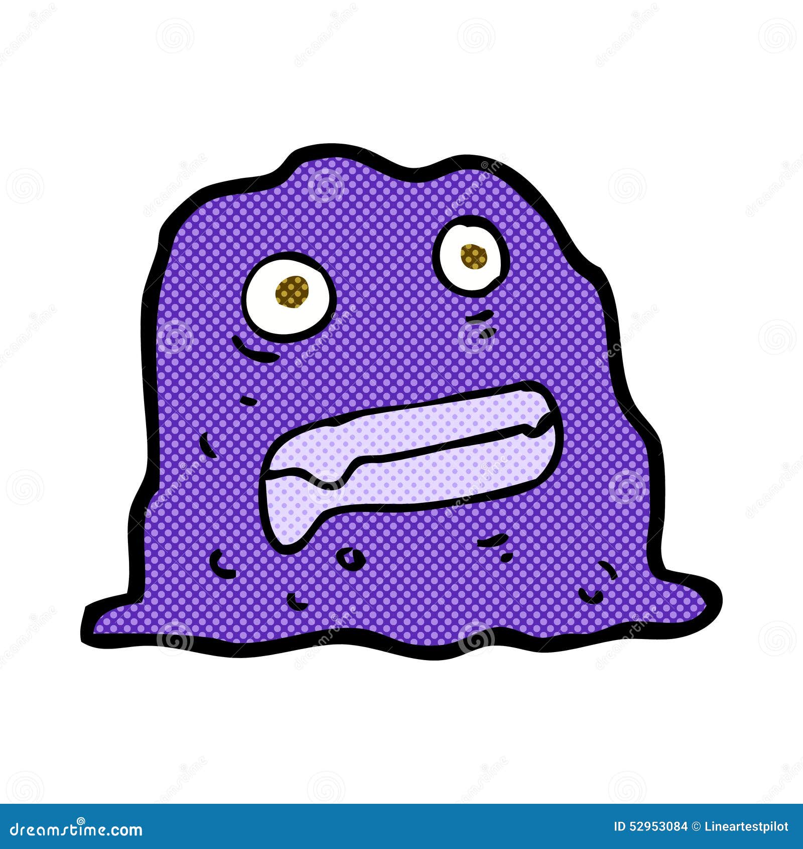 Comic Cartoon Slime Creature Stock Illustration - Illustration of ...