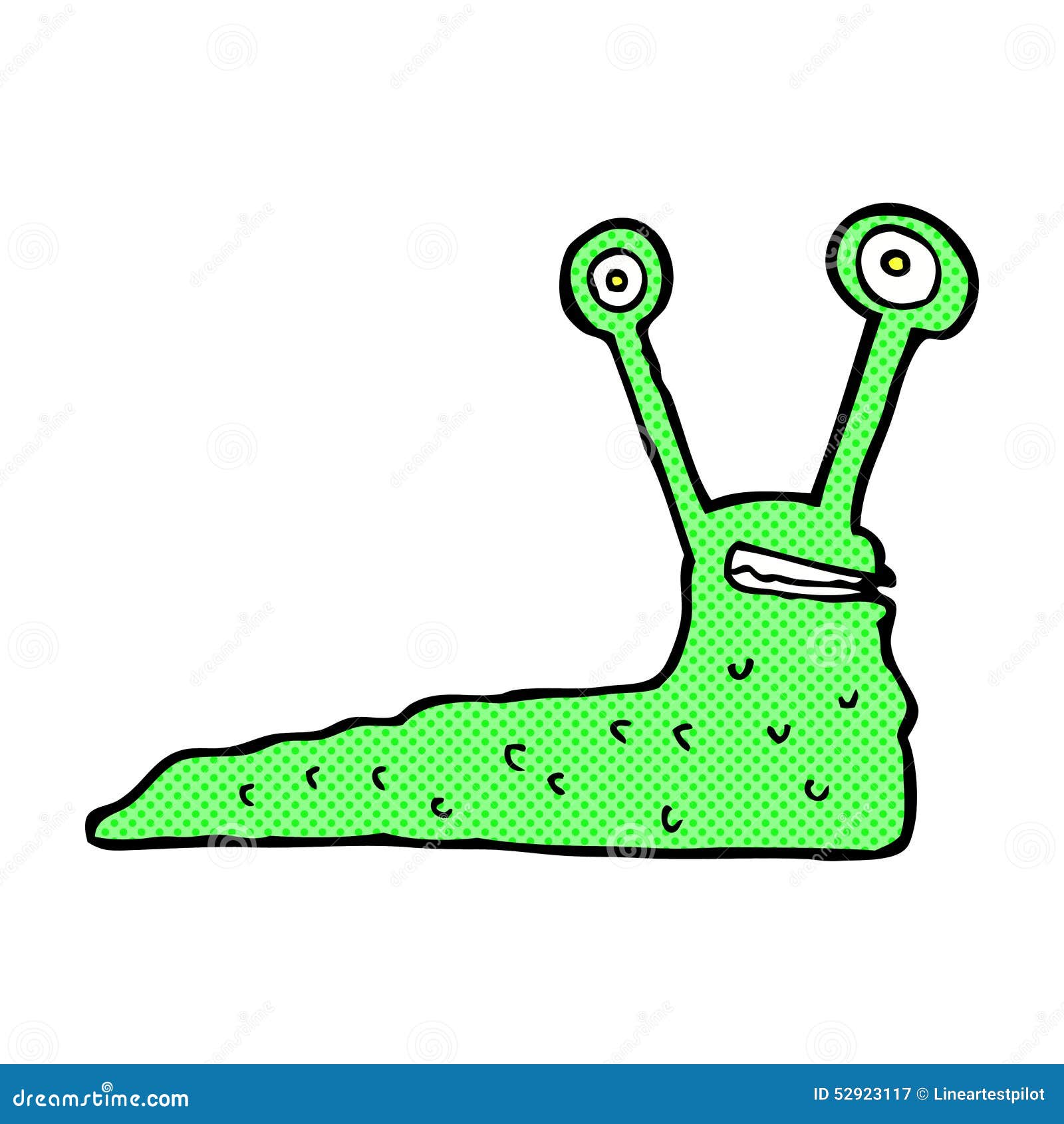 Comic cartoon slug stock illustration. Illustration of silly - 52923117