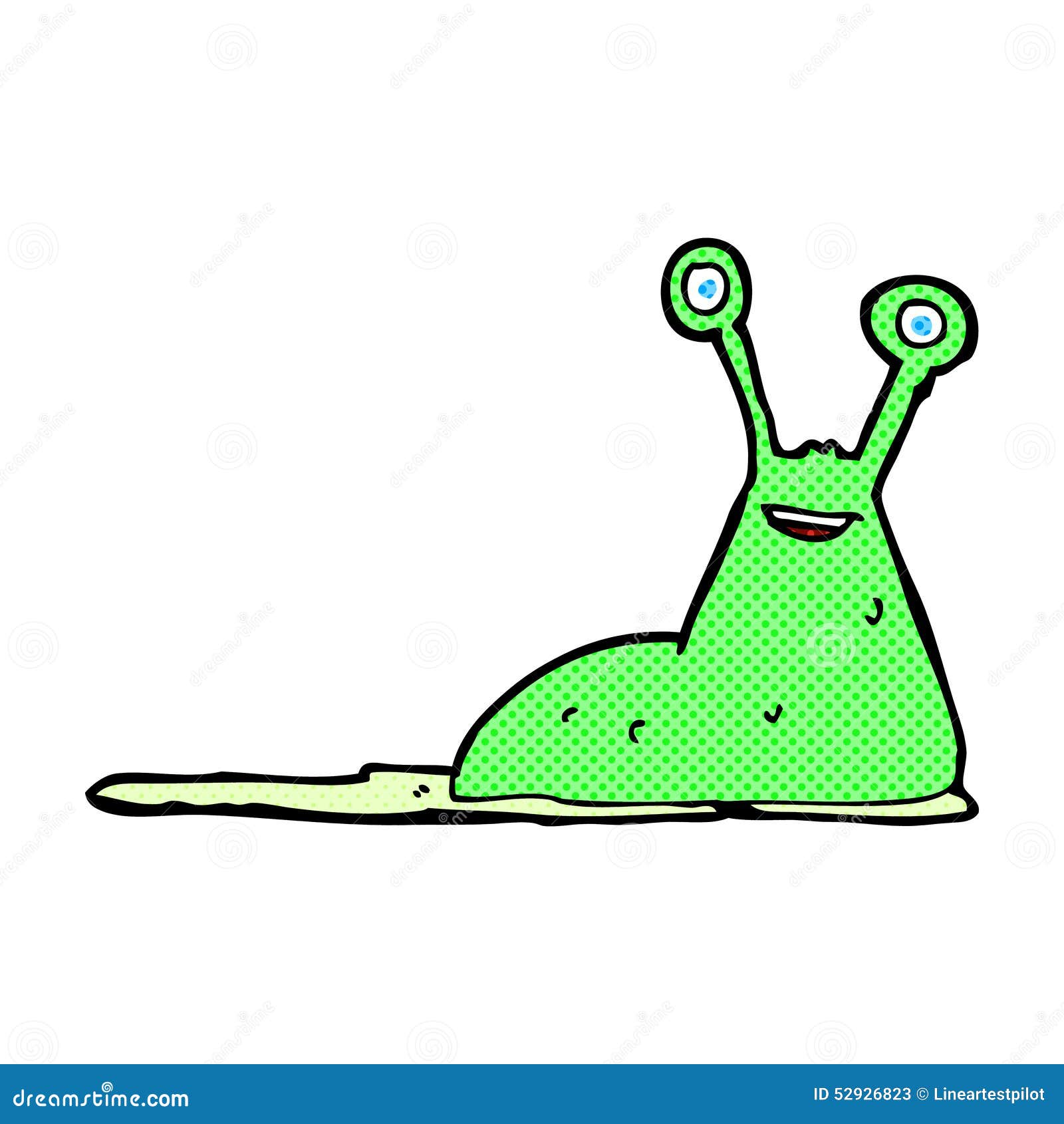 Comic cartoon slug stock illustration. Illustration of character - 52926823