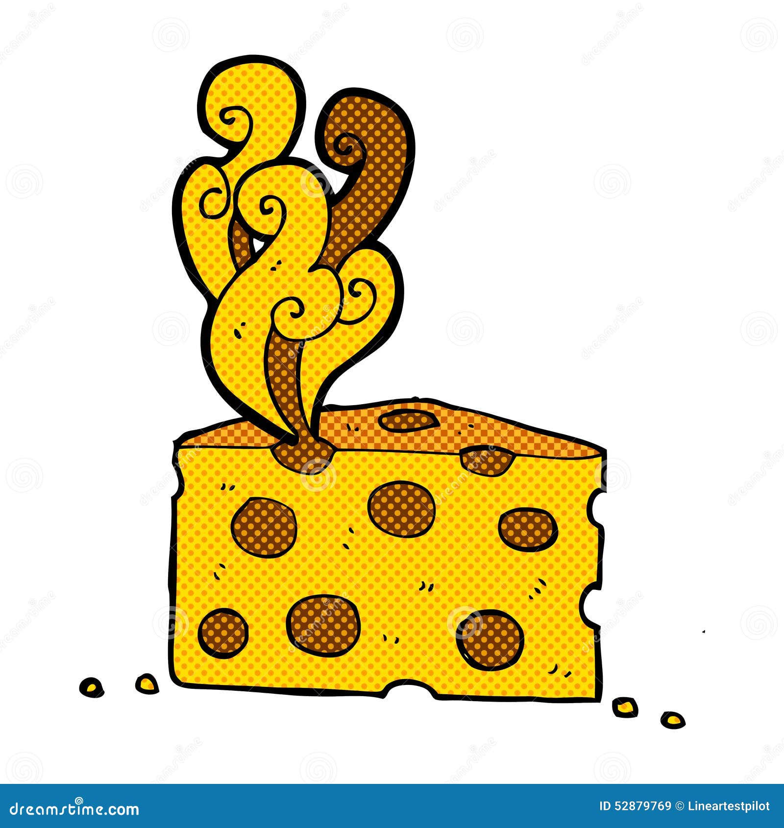 Comic Cartoon Smelly Cheese Stock Illustration - Illustration of retro ...