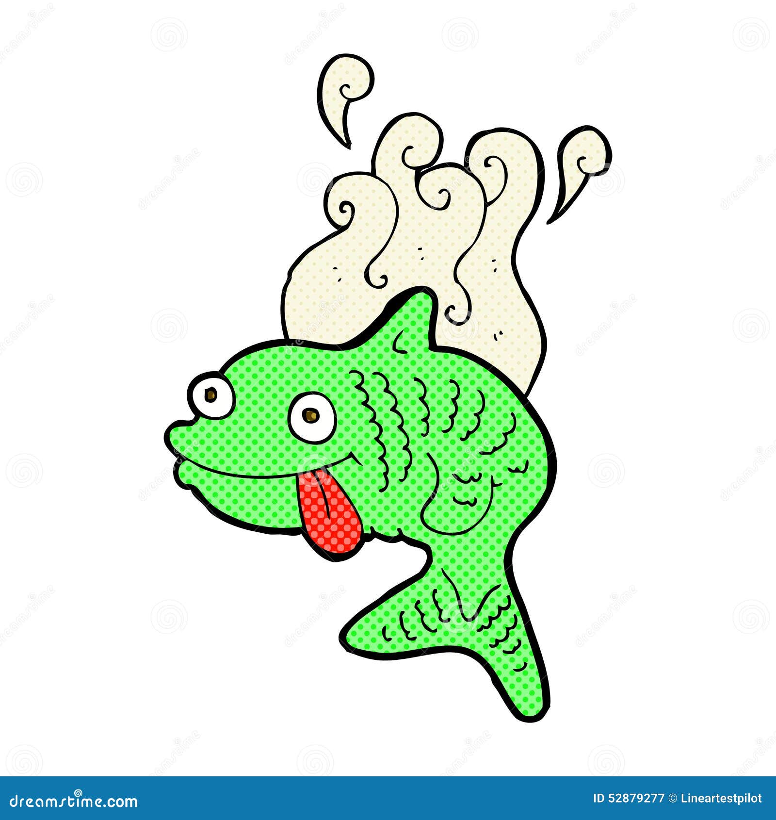 Comic cartoon smelly fish stock illustration. Illustration of smelly ...