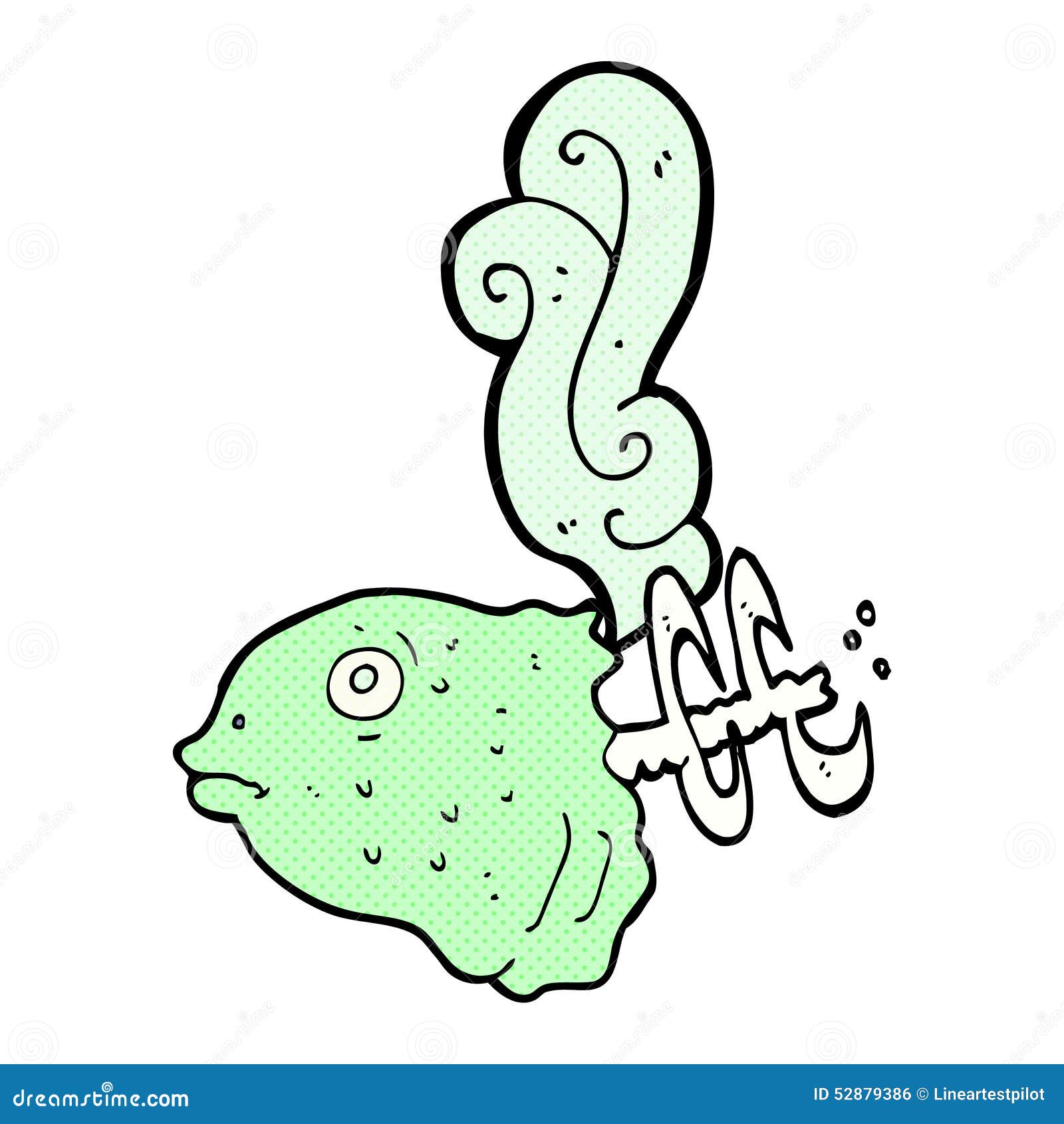 Comic Cartoon Smelly Old Fish Head Stock Illustration - Illustration of ...