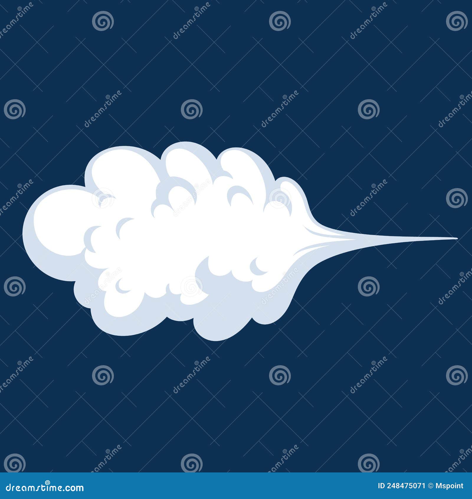 Comic Cartoon Smoke or Cloud, Vector Speed Motion Effects Stock Vector ...