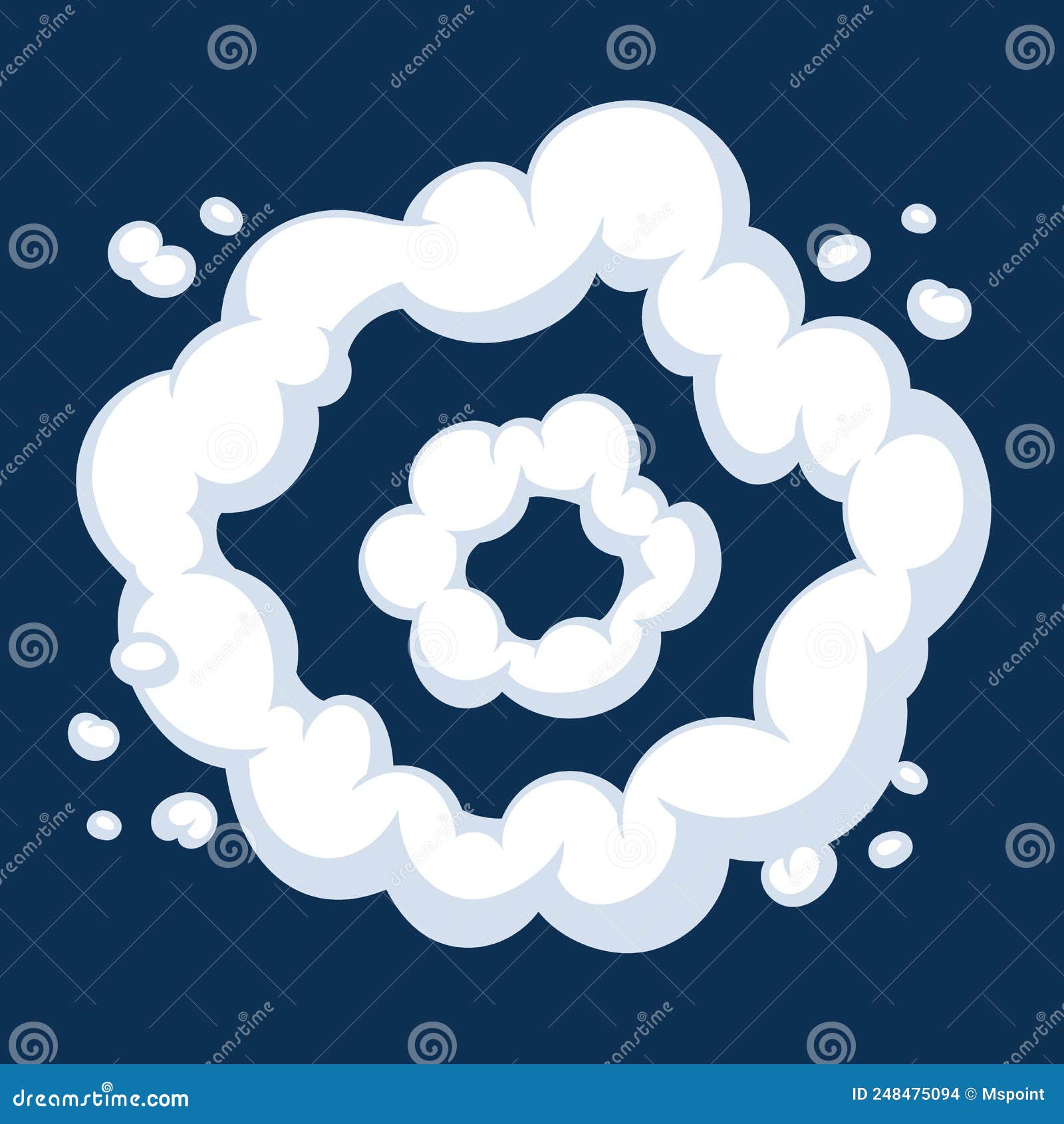 Comic Cartoon Smoke or Cloud, Vector Speed Motion Effects Stock Vector ...