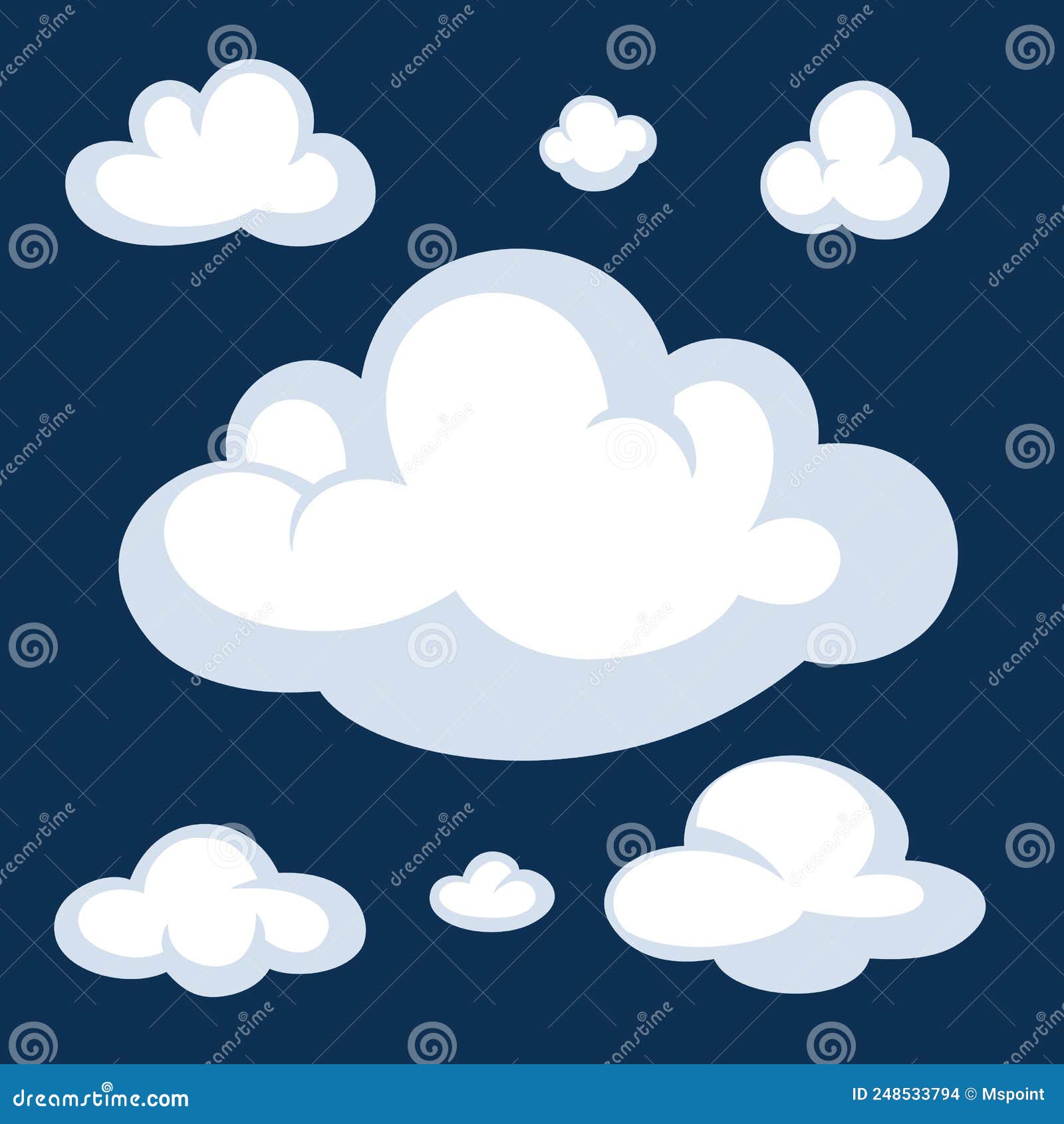 Comic Cartoon Smoke or Cloud, Vector Speed Motion Effects Stock Vector ...
