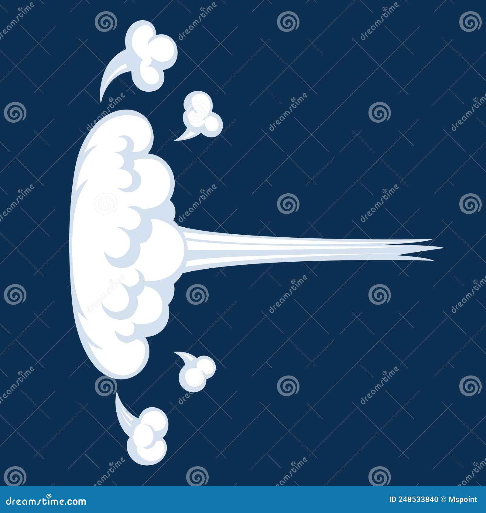 Comic Cartoon Smoke or Cloud, Vector Speed Motion Effects Stock Vector ...