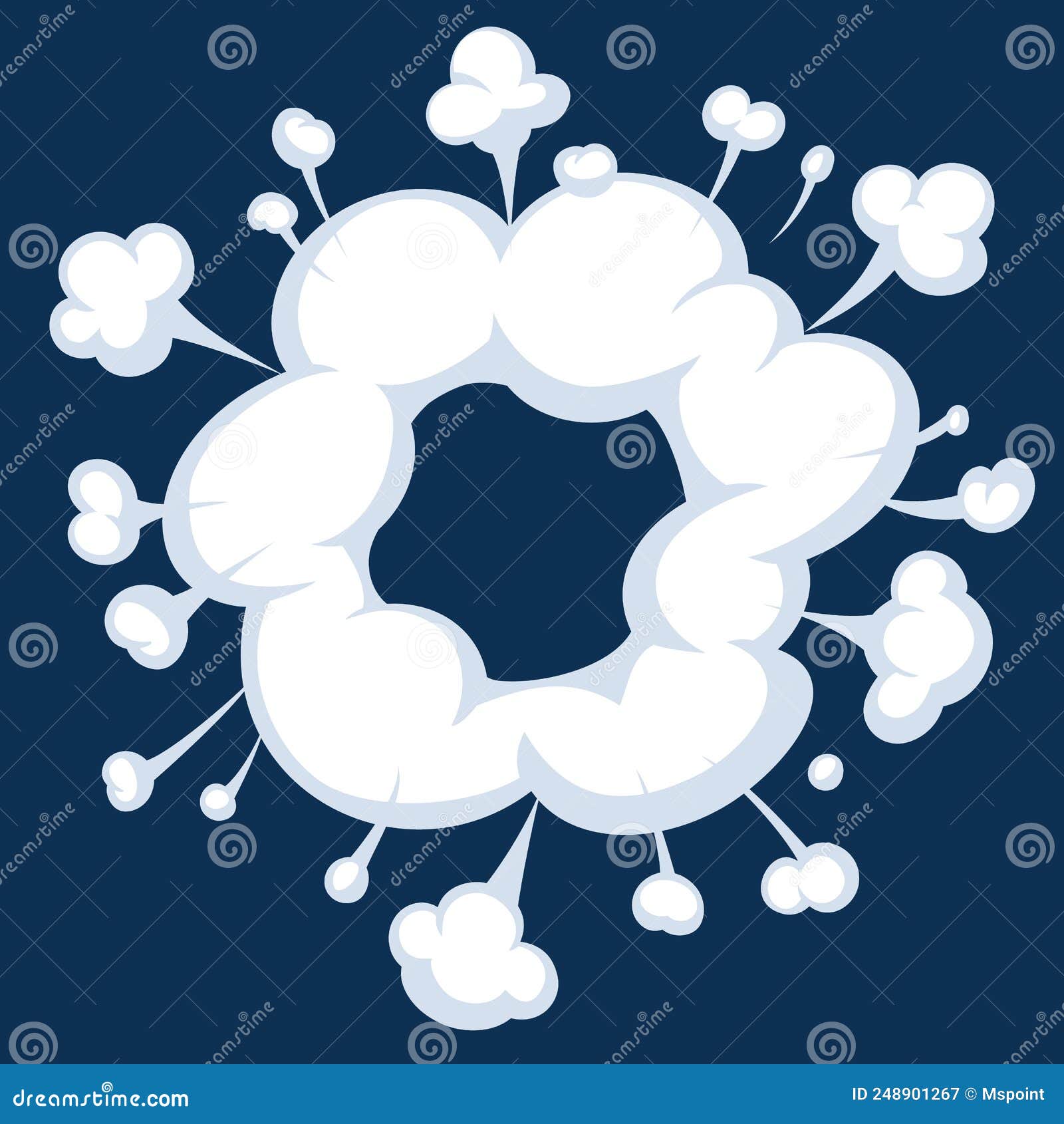 Comic Cartoon Smoke or Cloud, Vector Speed Motion Effects Stock Vector ...