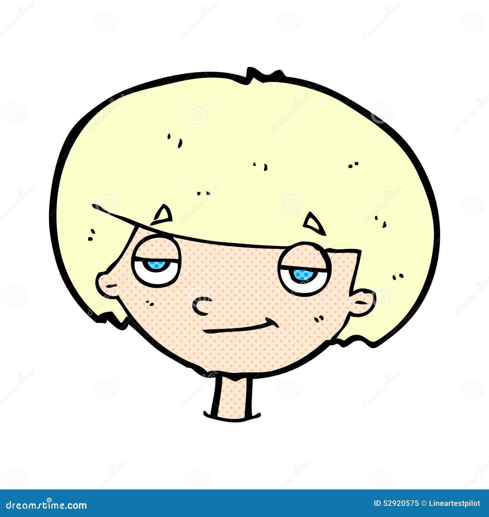 Comic Cartoon Smug Looking Boy Stock Illustration - Illustration of ...