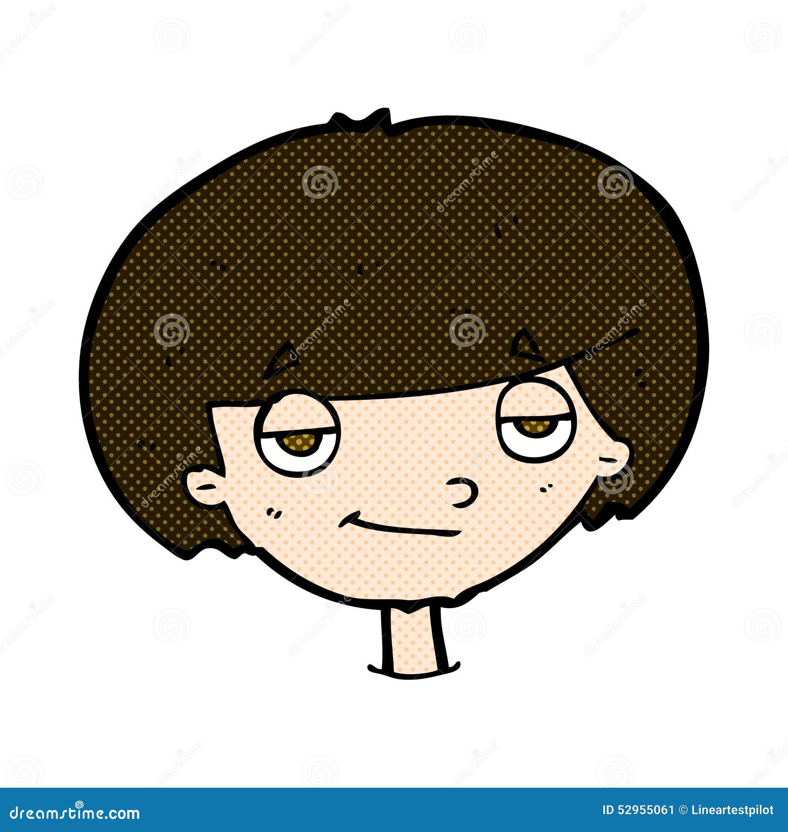 Comic Cartoon Smug Looking Boy Stock Illustration - Illustration of ...