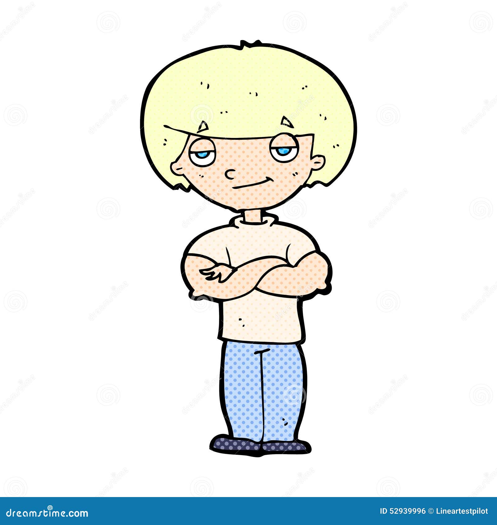 Comic Cartoon Smug Looking Man Stock Illustration - Illustration of ...