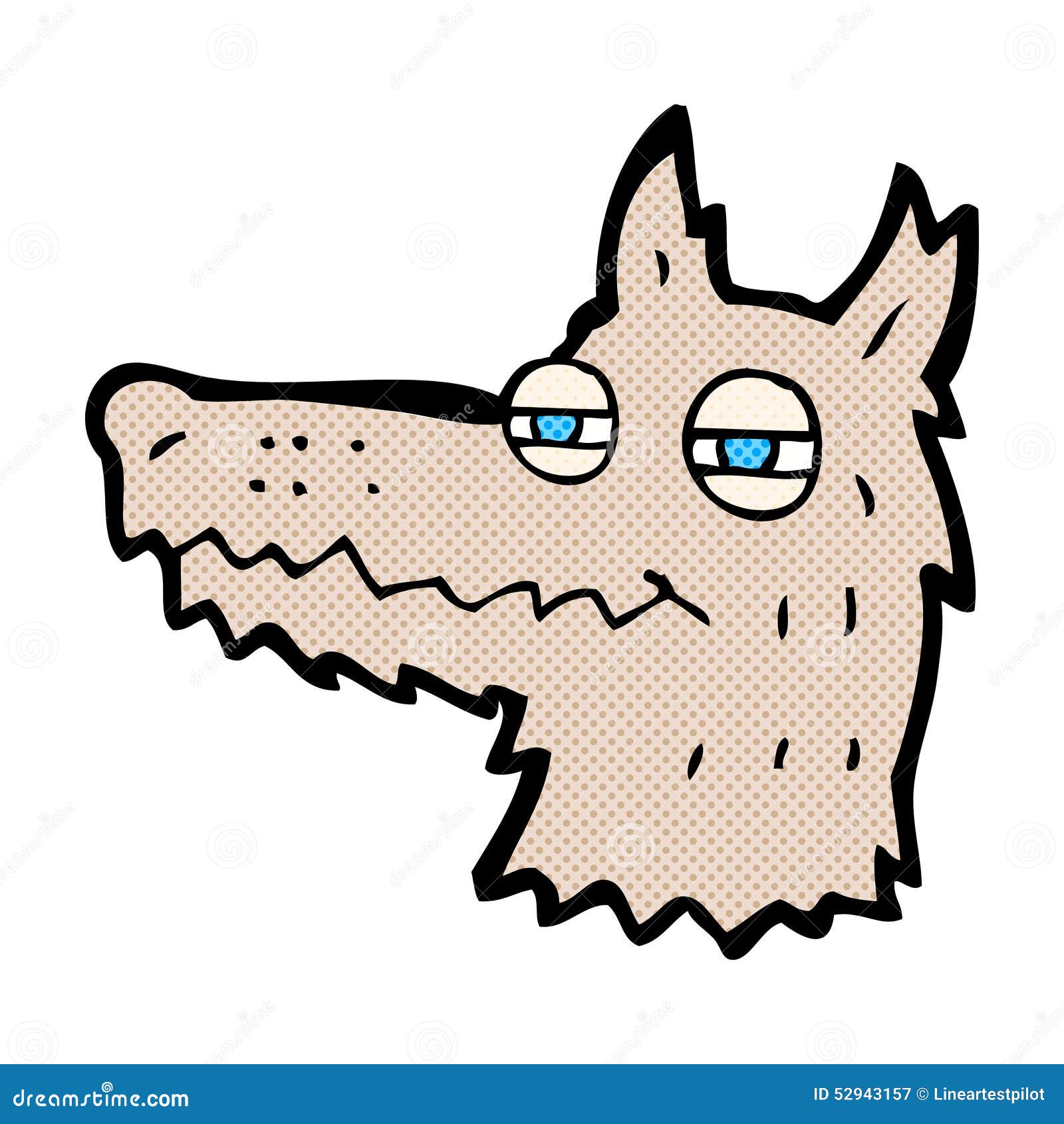 Comic Cartoon Smug Wolf Face Royalty-Free Stock Photo | CartoonDealer ...