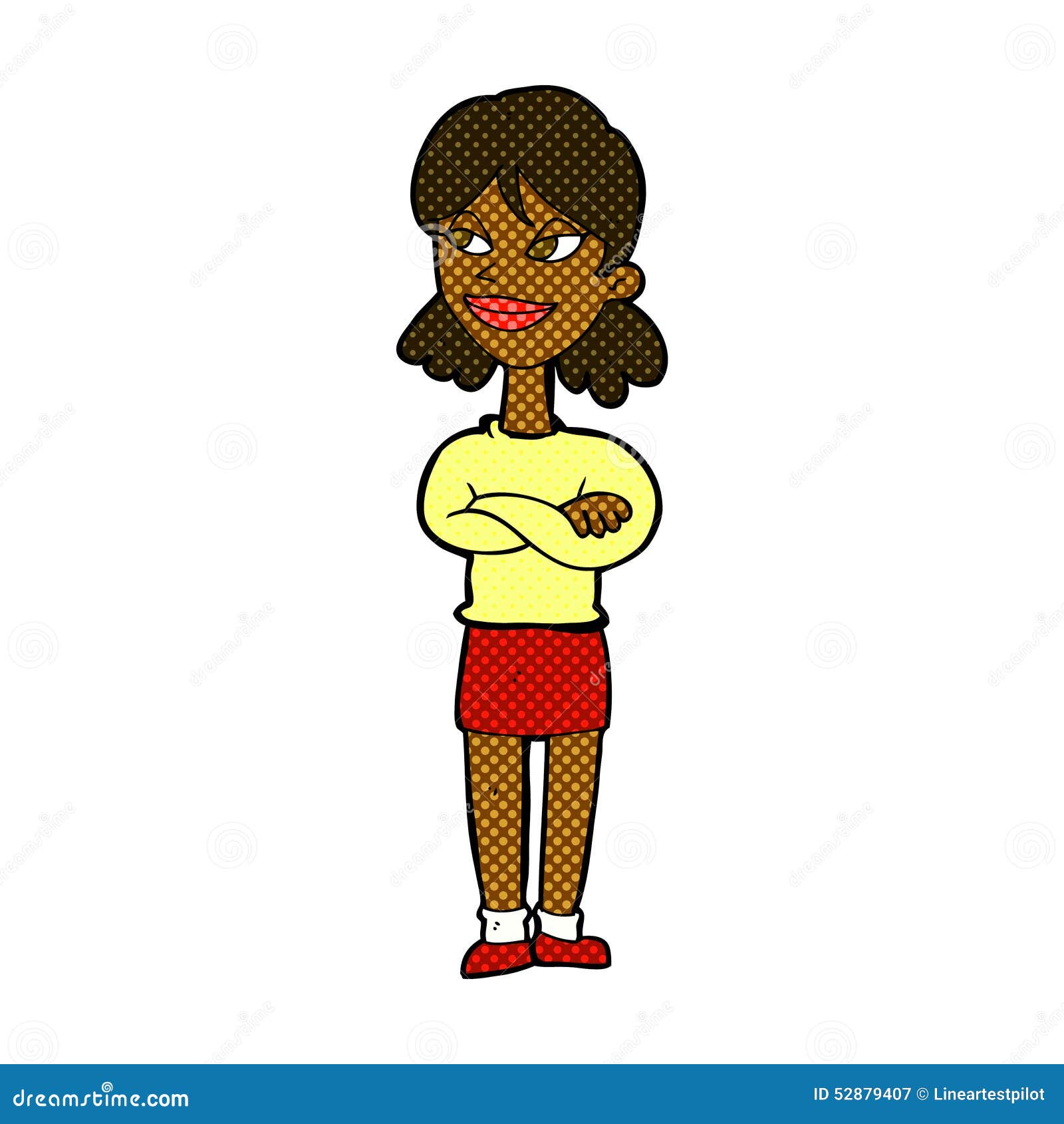 Comic cartoon smug woman stock illustration. Illustration of comic ...