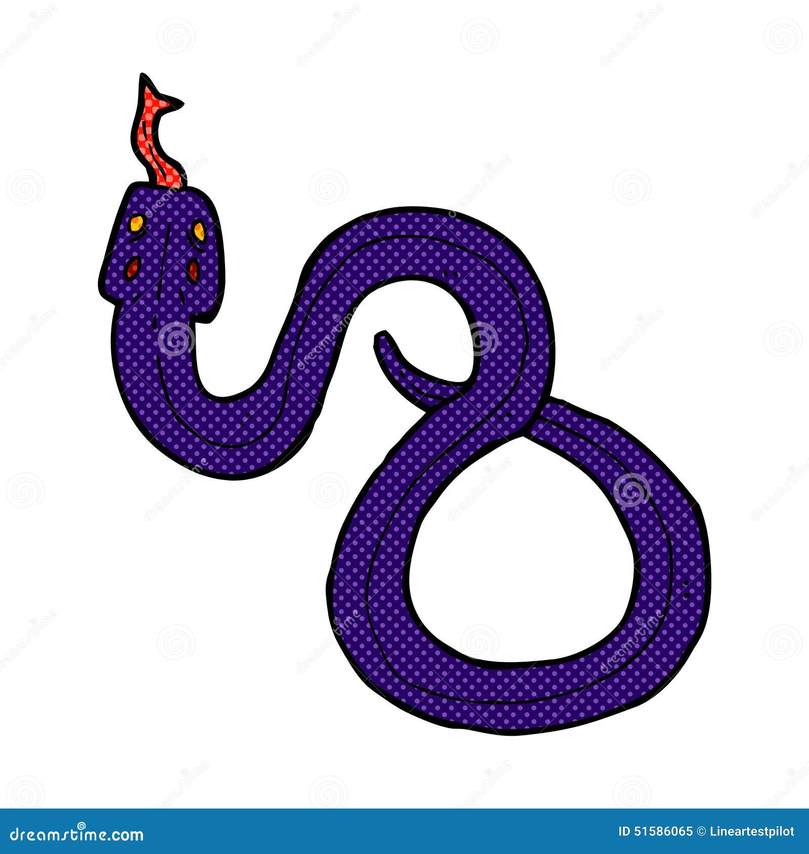 Comic cartoon snake stock illustration. Illustration of drawing - 51586065