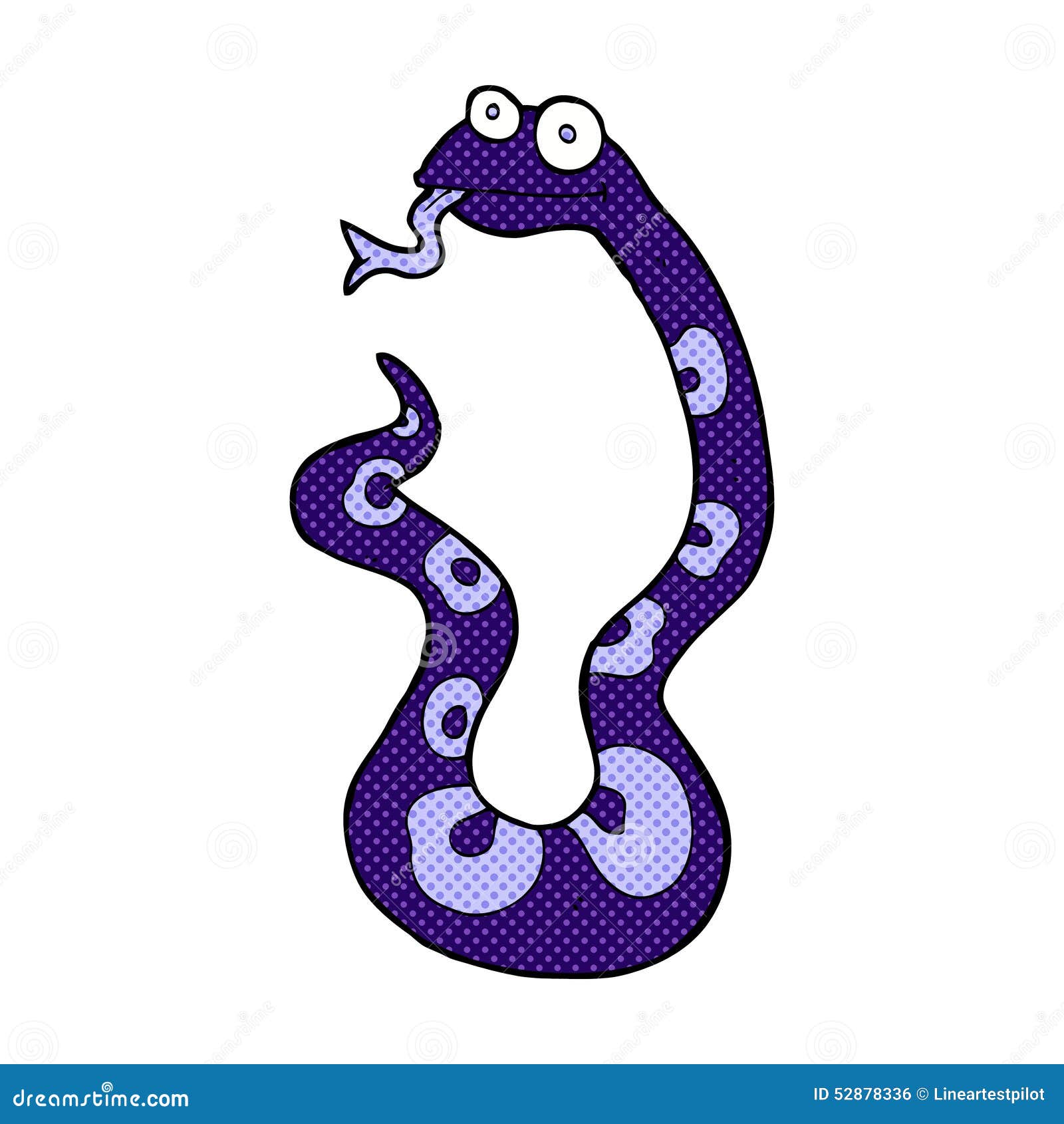 Comic cartoon snake stock illustration. Illustration of drawing - 52878336