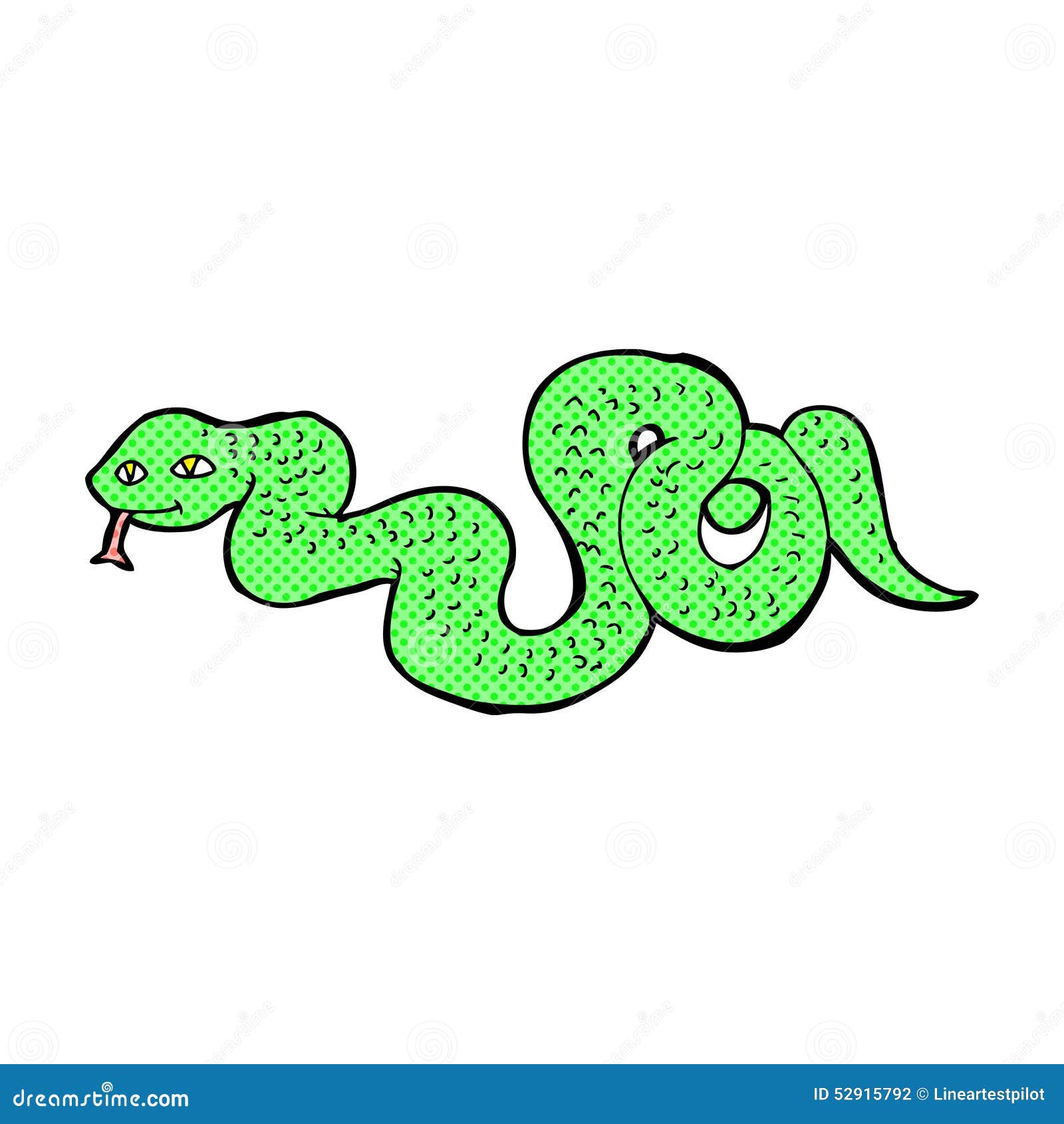 Comic cartoon snake stock illustration. Illustration of serpent - 52915792