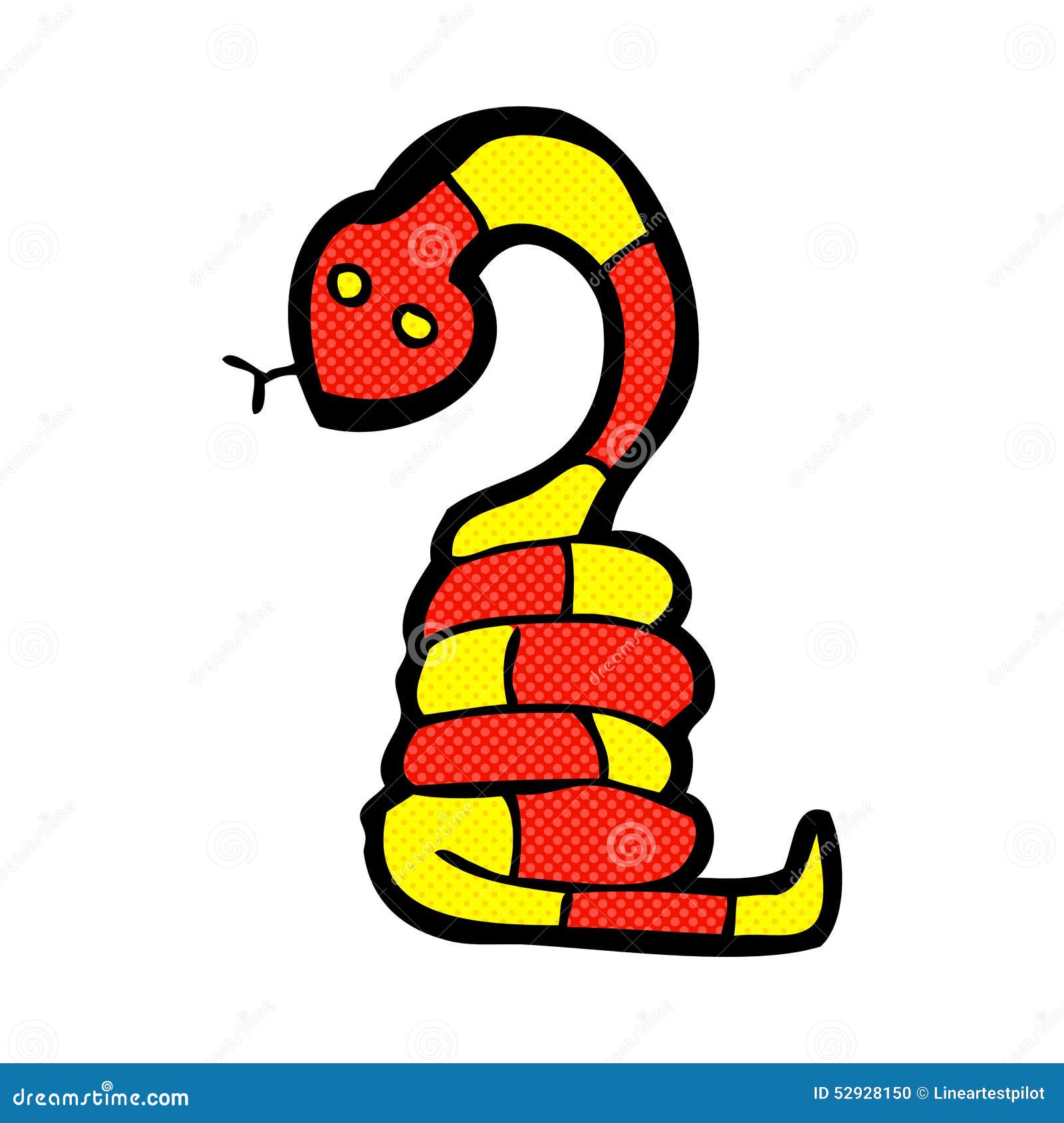 Comic cartoon snake stock illustration. Illustration of comic - 52928150