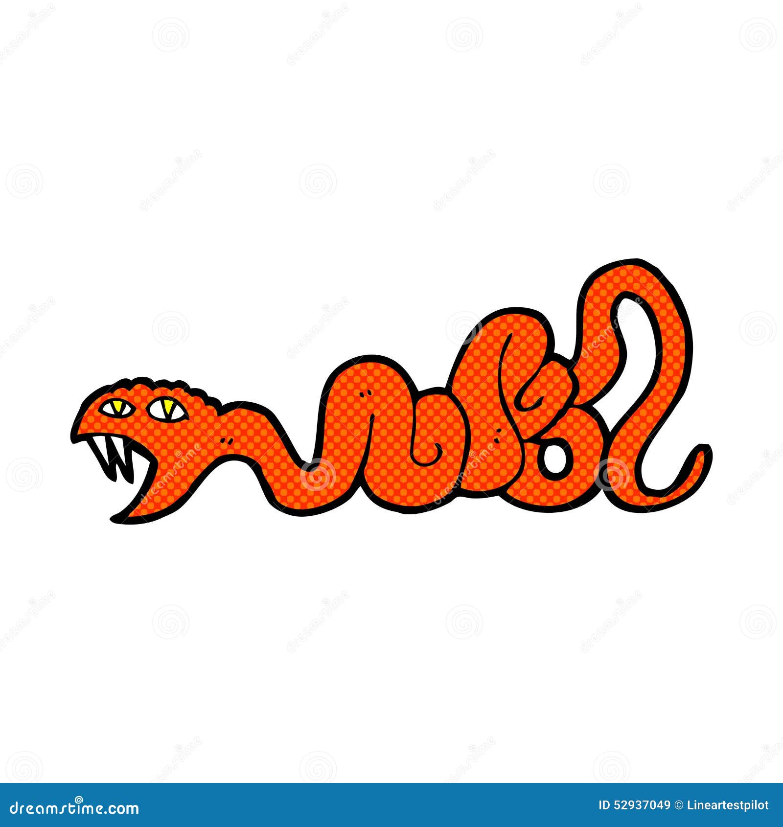 Comic cartoon snake stock illustration. Illustration of drawing - 52937049