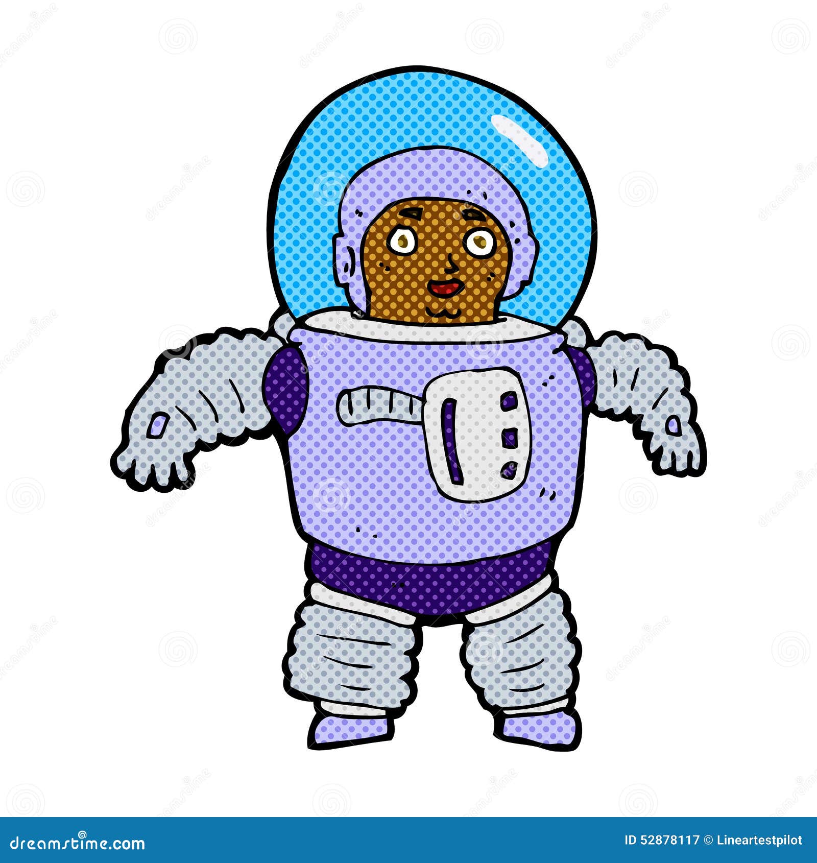 Comic cartoon space man stock illustration. Illustration of cheerful ...