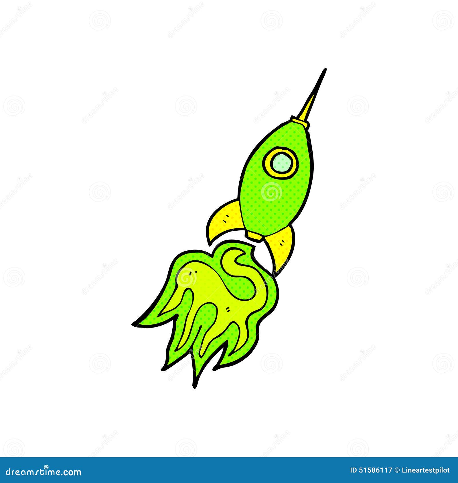 Comic cartoon space rocket stock illustration. Illustration of cartoon ...