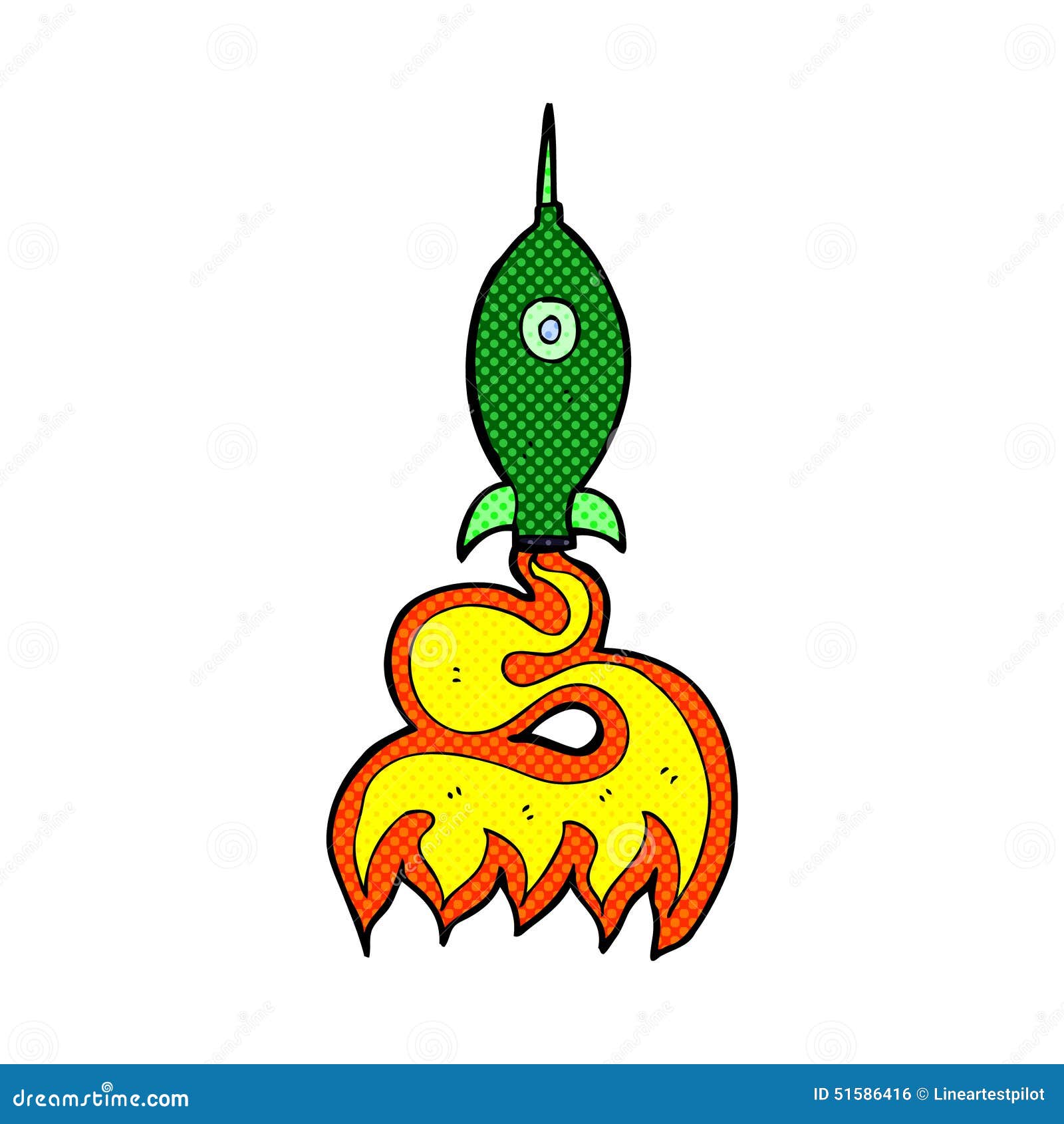 Comic cartoon space rocket stock illustration. Illustration of comic ...