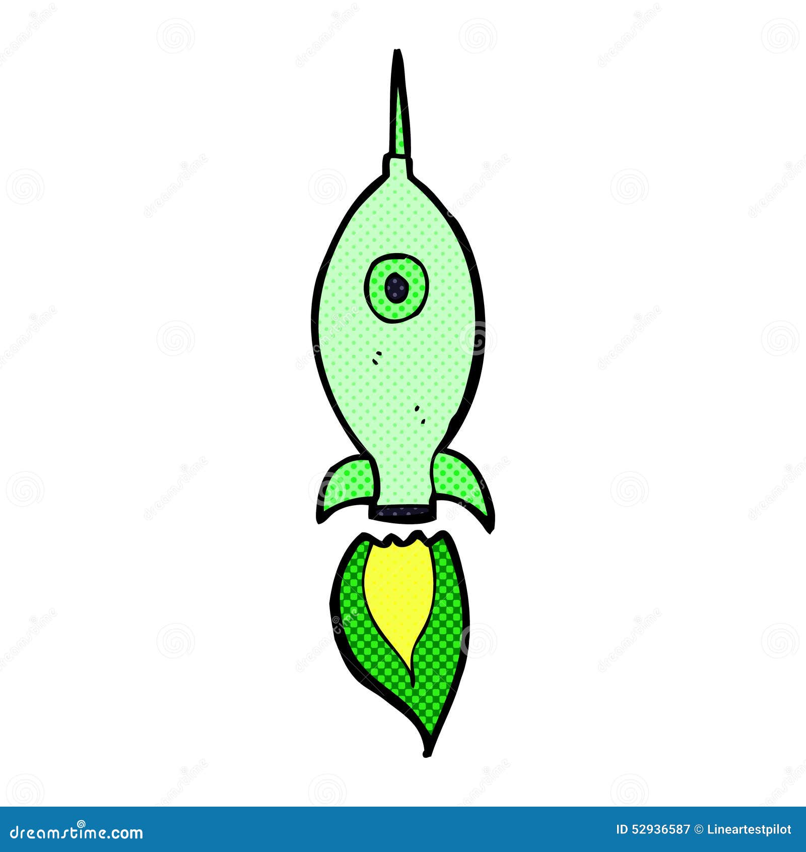 Comic cartoon space rocket stock illustration. Illustration of doodle ...