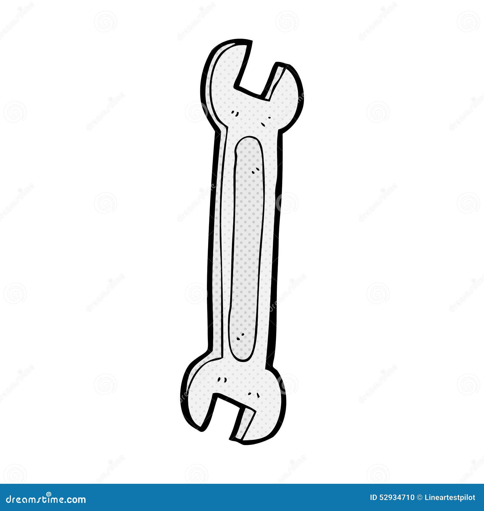 Comic cartoon spanner stock illustration. Illustration of print - 52934710