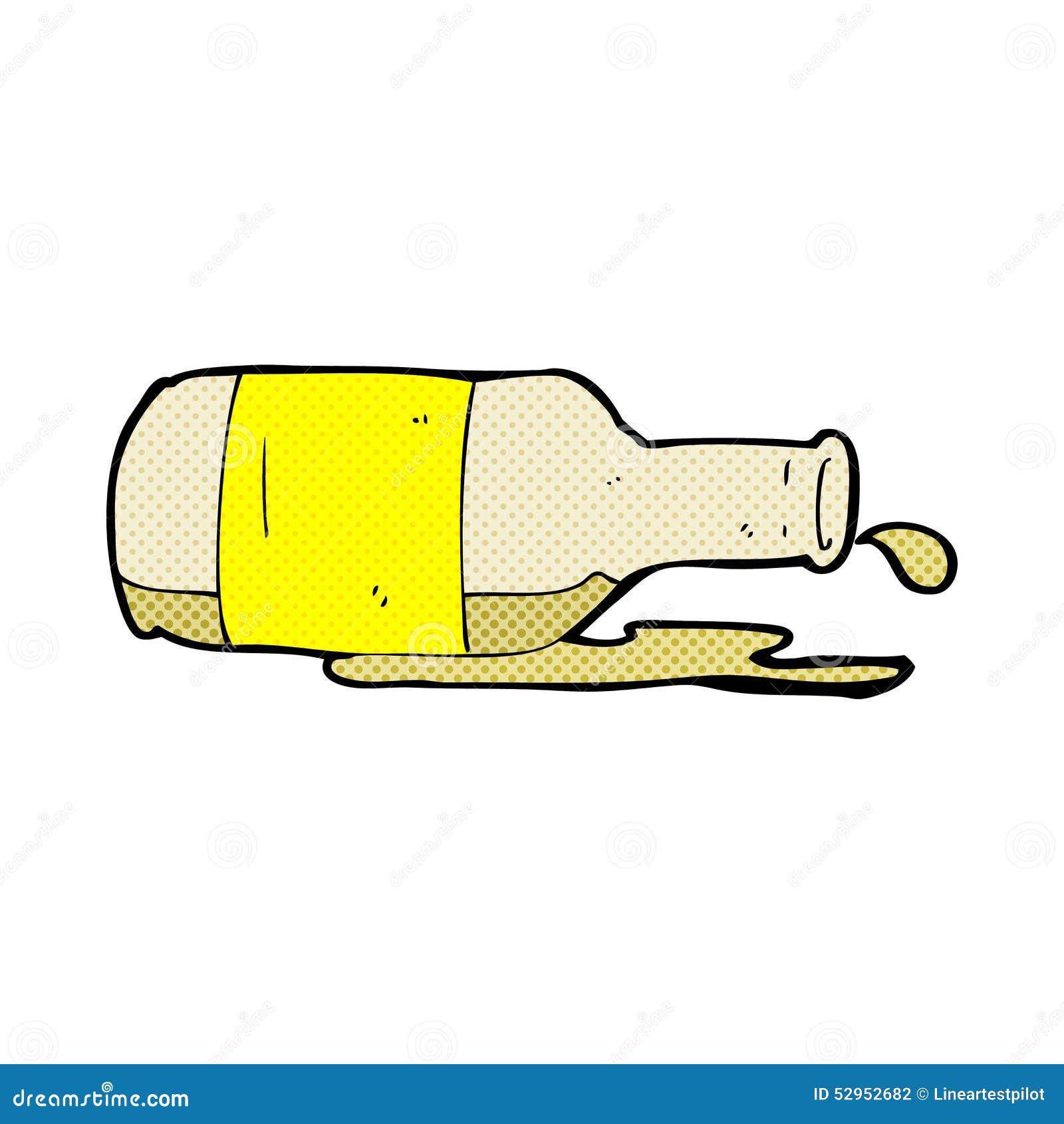 Comic cartoon spilled beer stock illustration. Illustration of retro ...