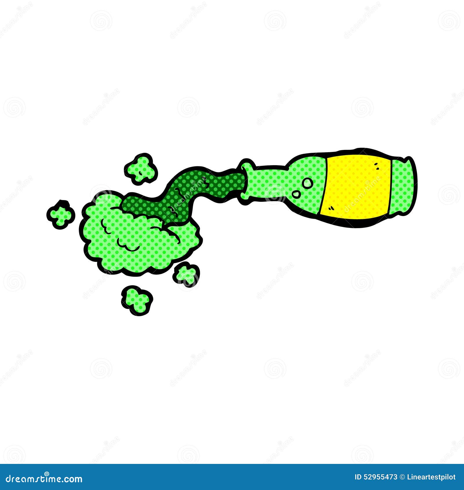 Comic Cartoon Spilled Green Potion Stock Illustration - Illustration of ...