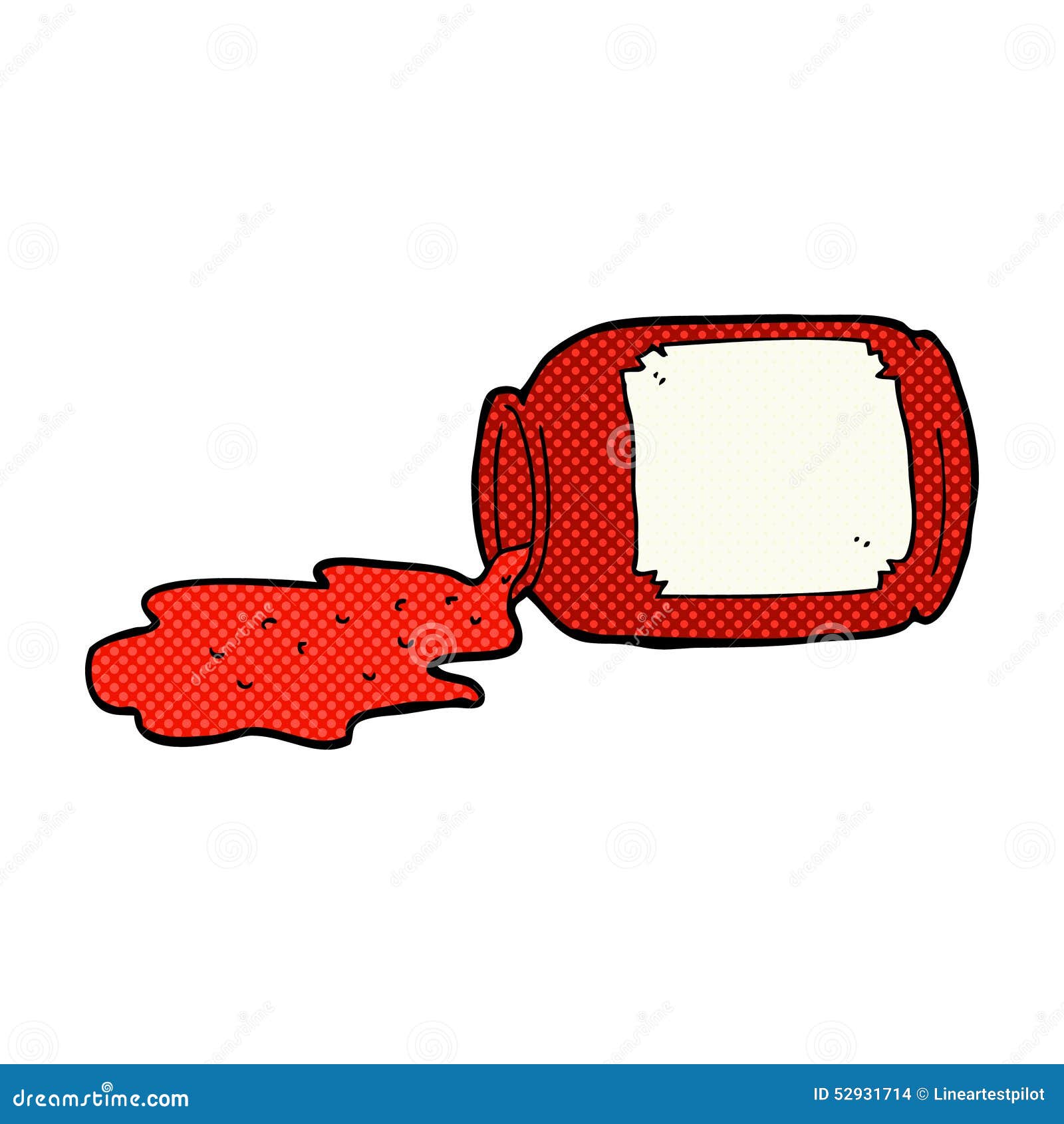 Comic cartoon spilled jam stock illustration. Illustration of spilled ...
