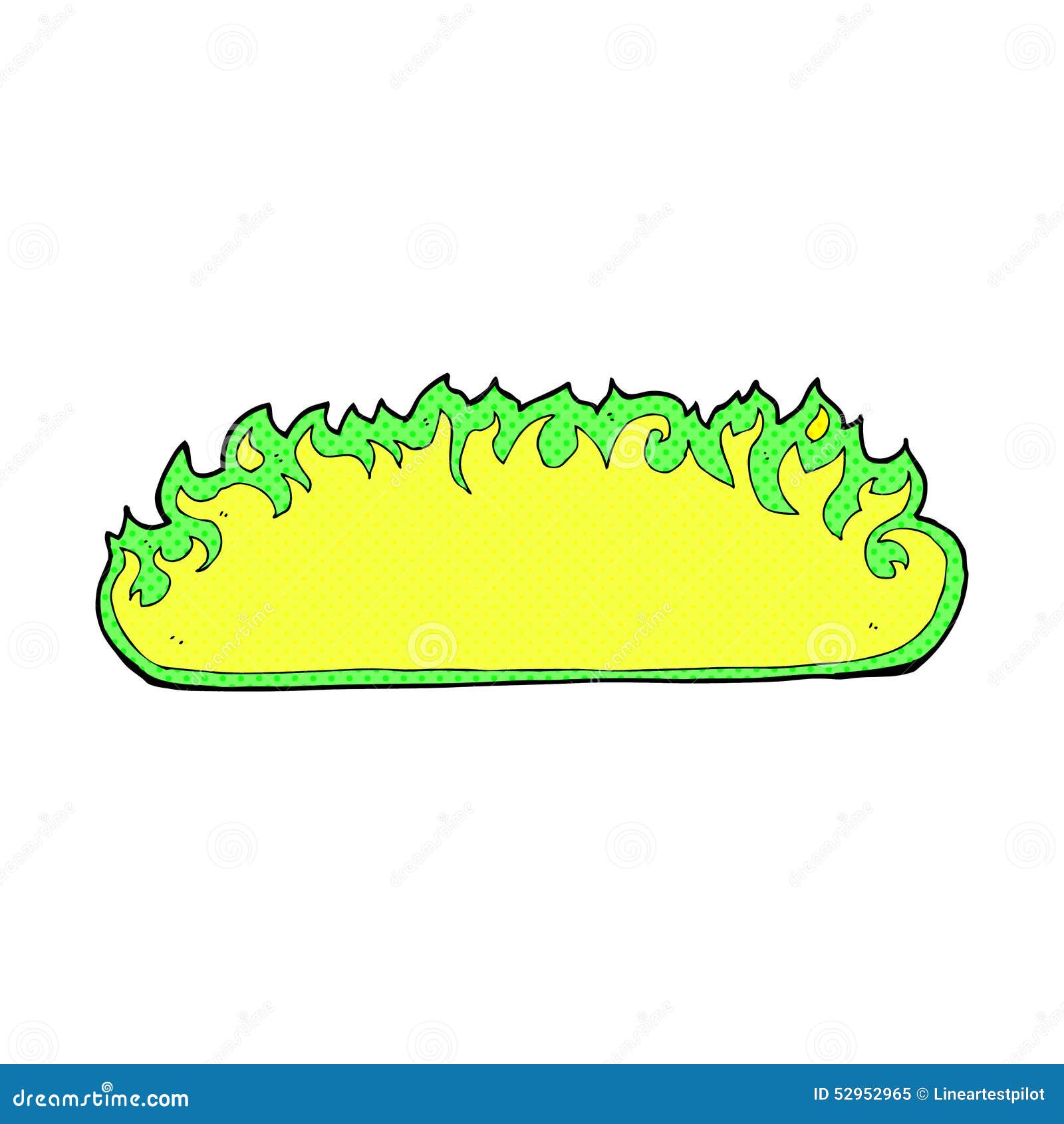 Comic Cartoon Spooky Fire Border Stock Illustration - Illustration of ...