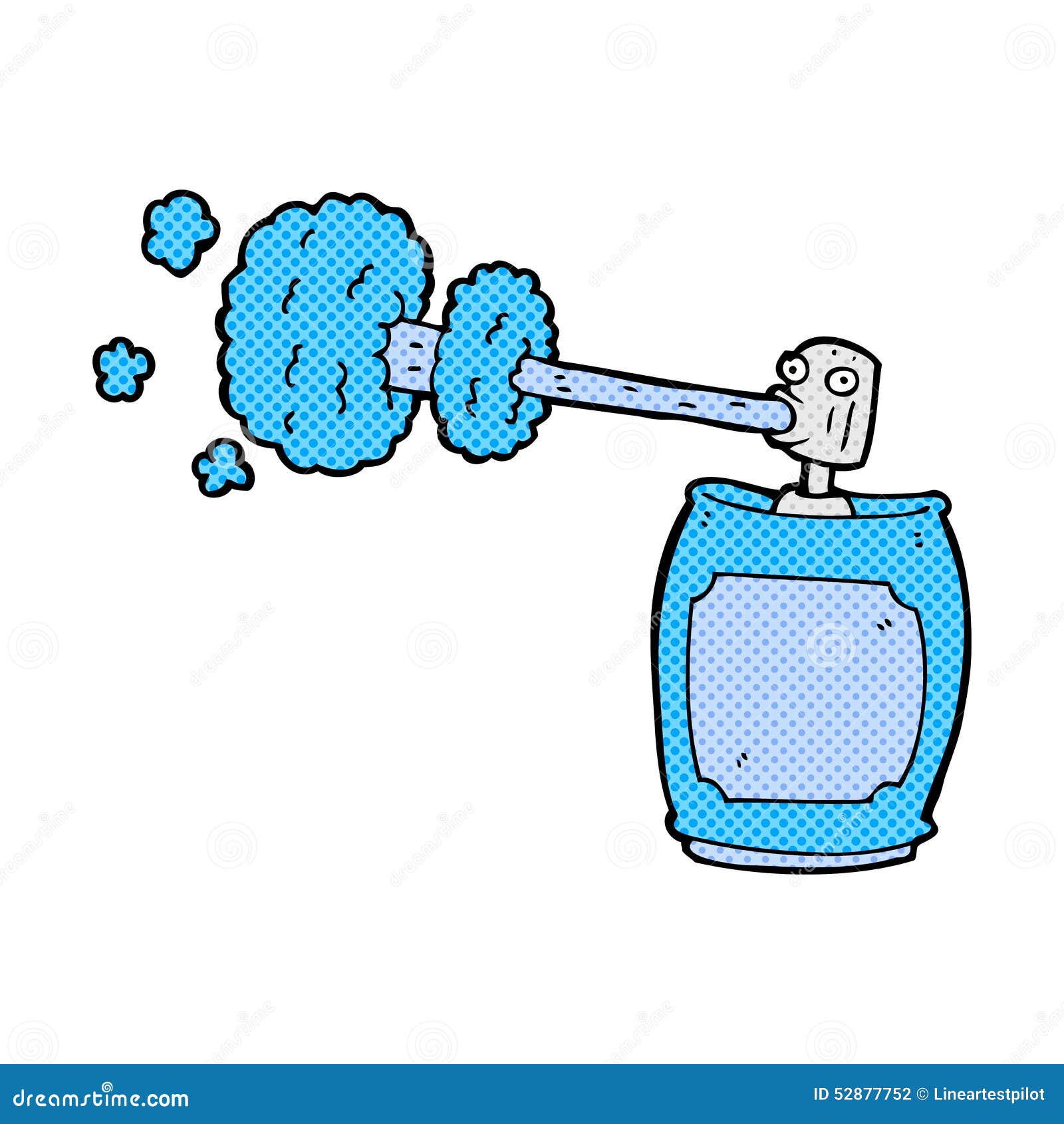 Comic cartoon spray can stock illustration. Illustration of clip - 52877752