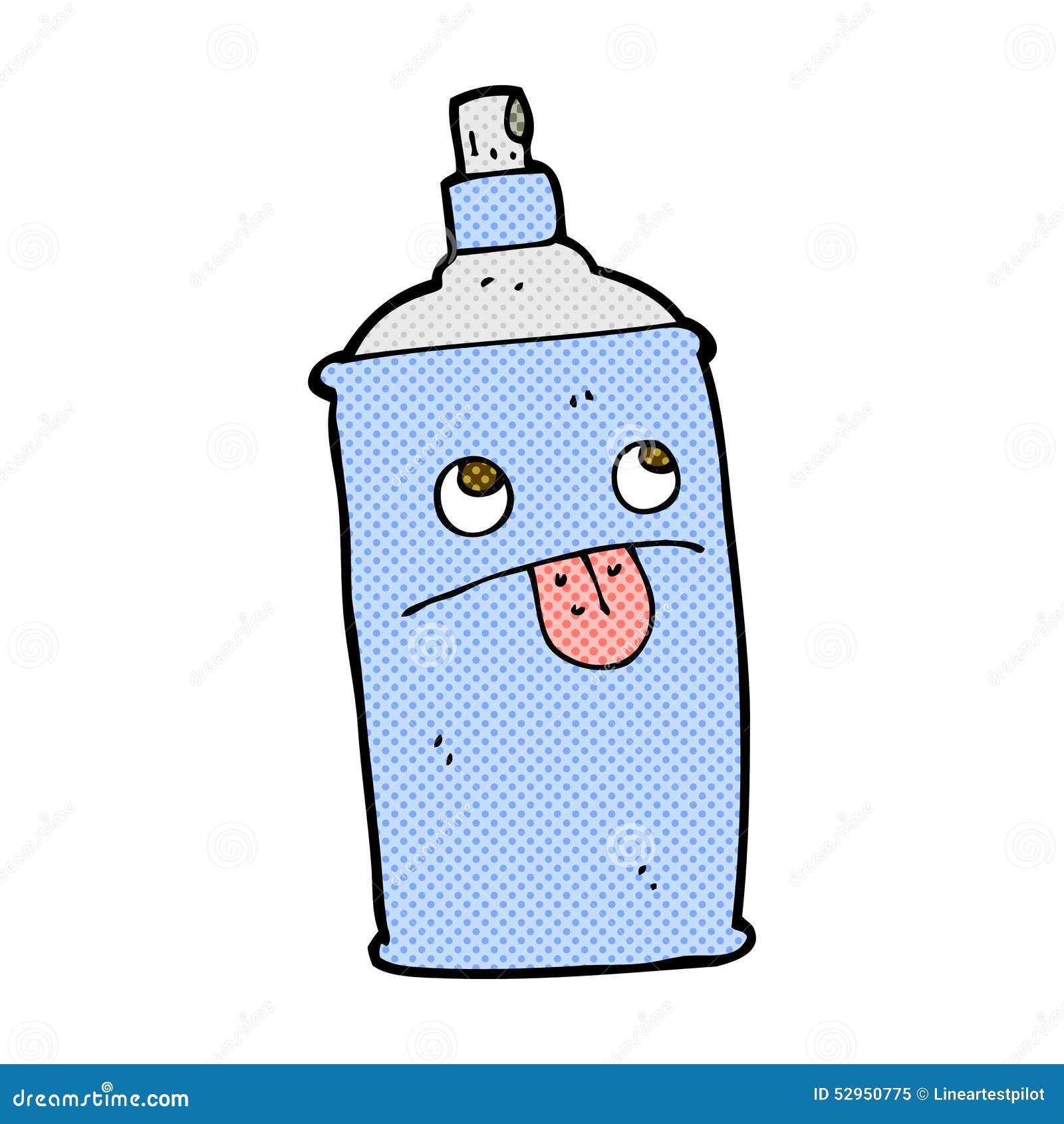 Comic cartoon spray can stock illustration. Illustration of clip - 52950775