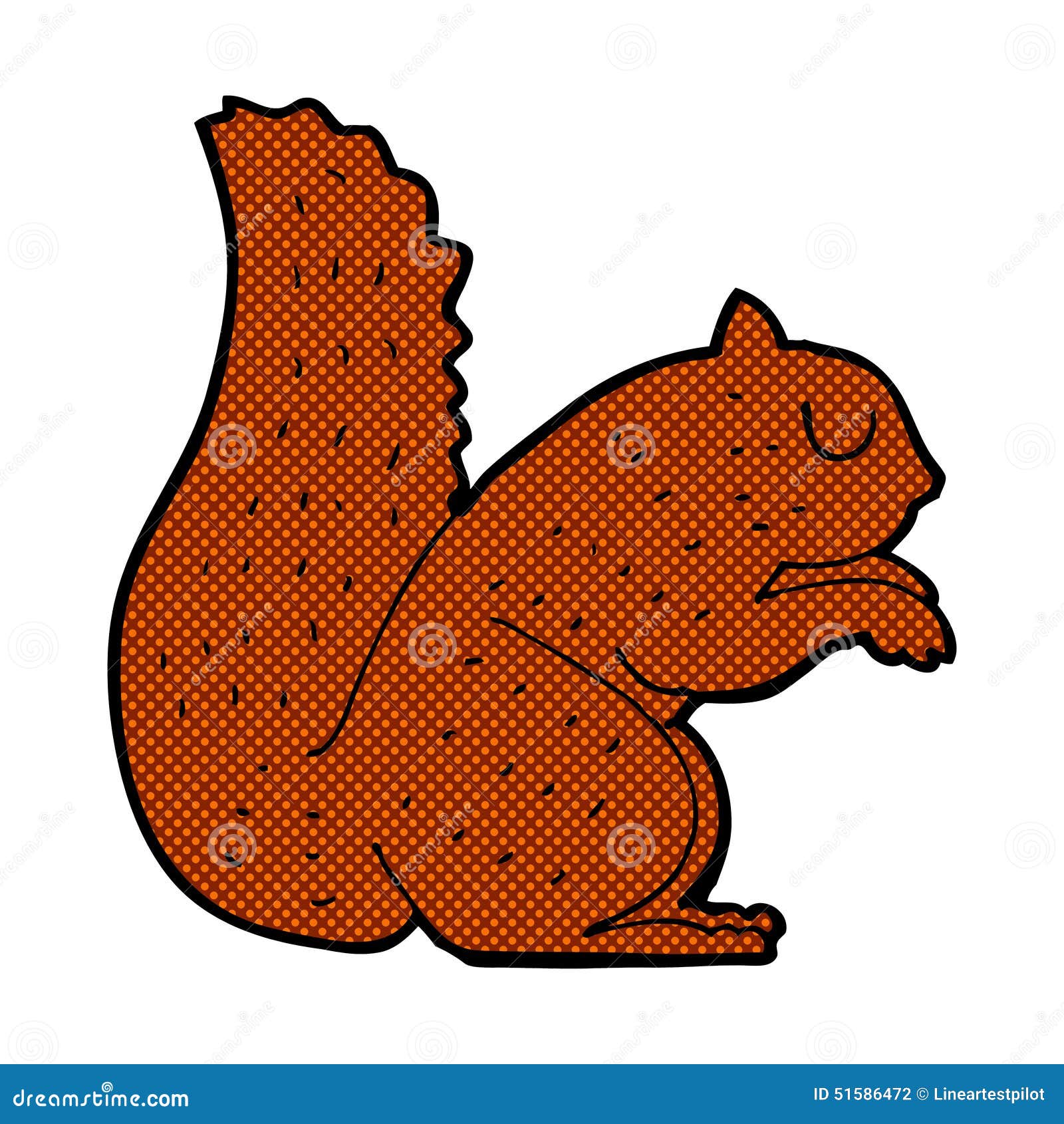 Comic cartoon squirrel stock illustration. Illustration of character ...