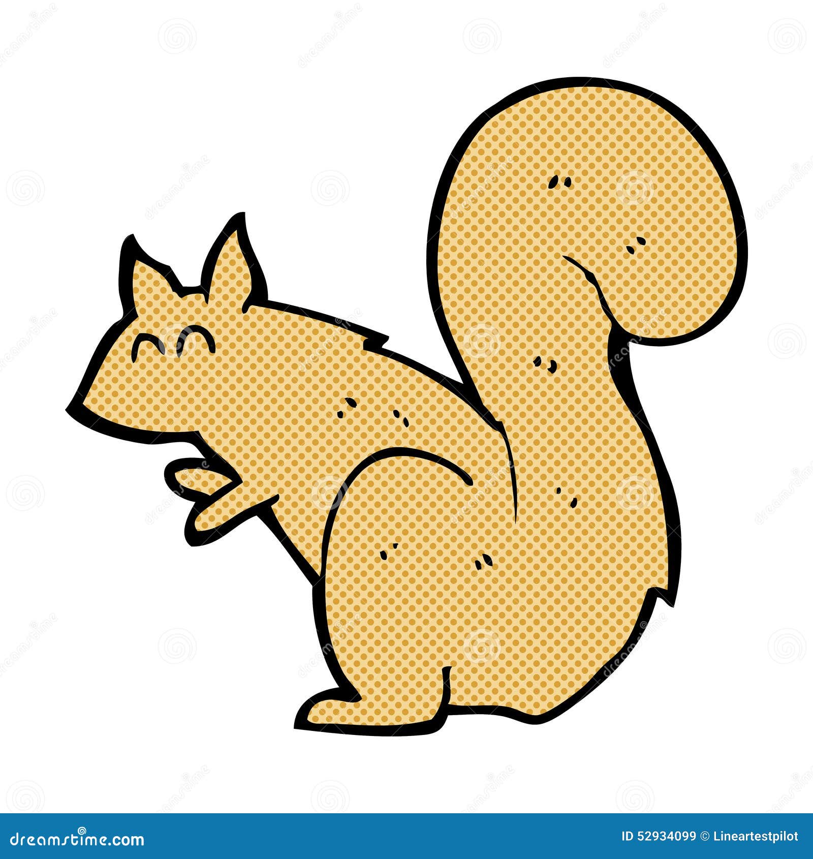 Comic cartoon squirrel stock illustration. Illustration of animals ...