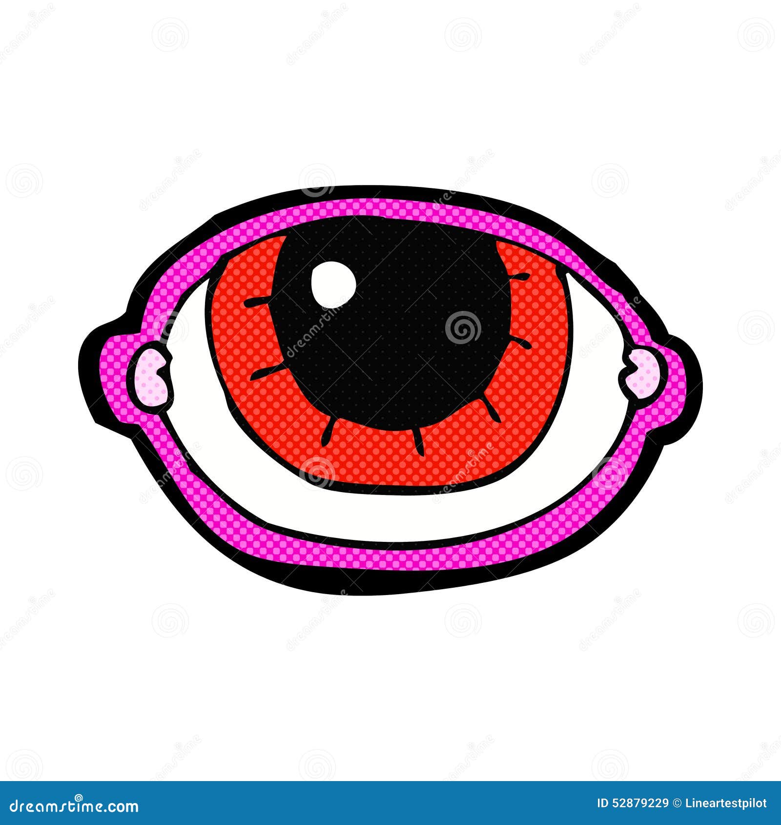 Comic cartoon staring eye stock illustration. Illustration of comic ...