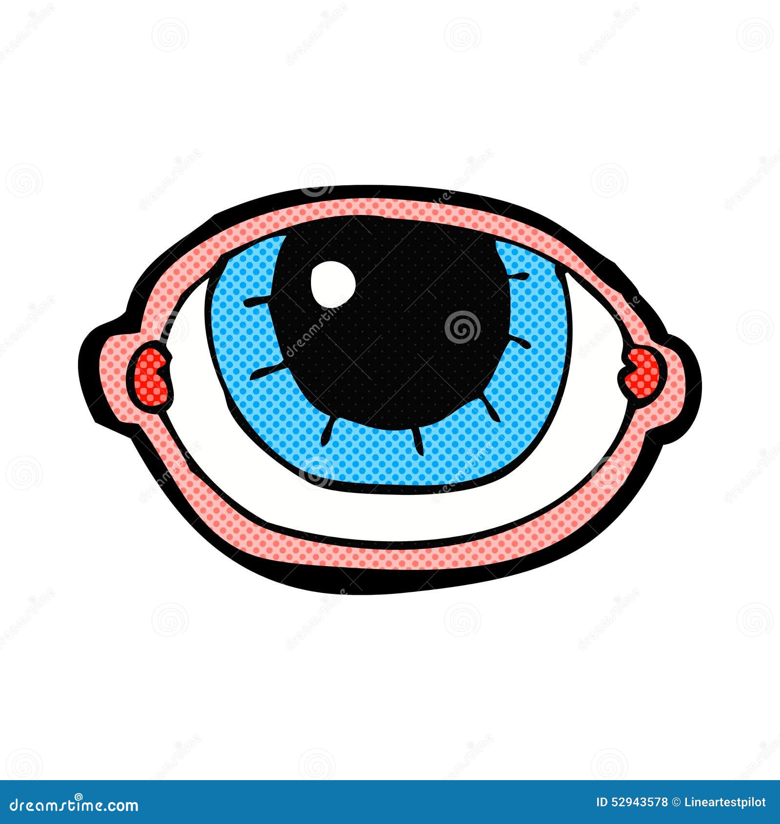 Comic cartoon staring eye stock illustration. Illustration of silly ...